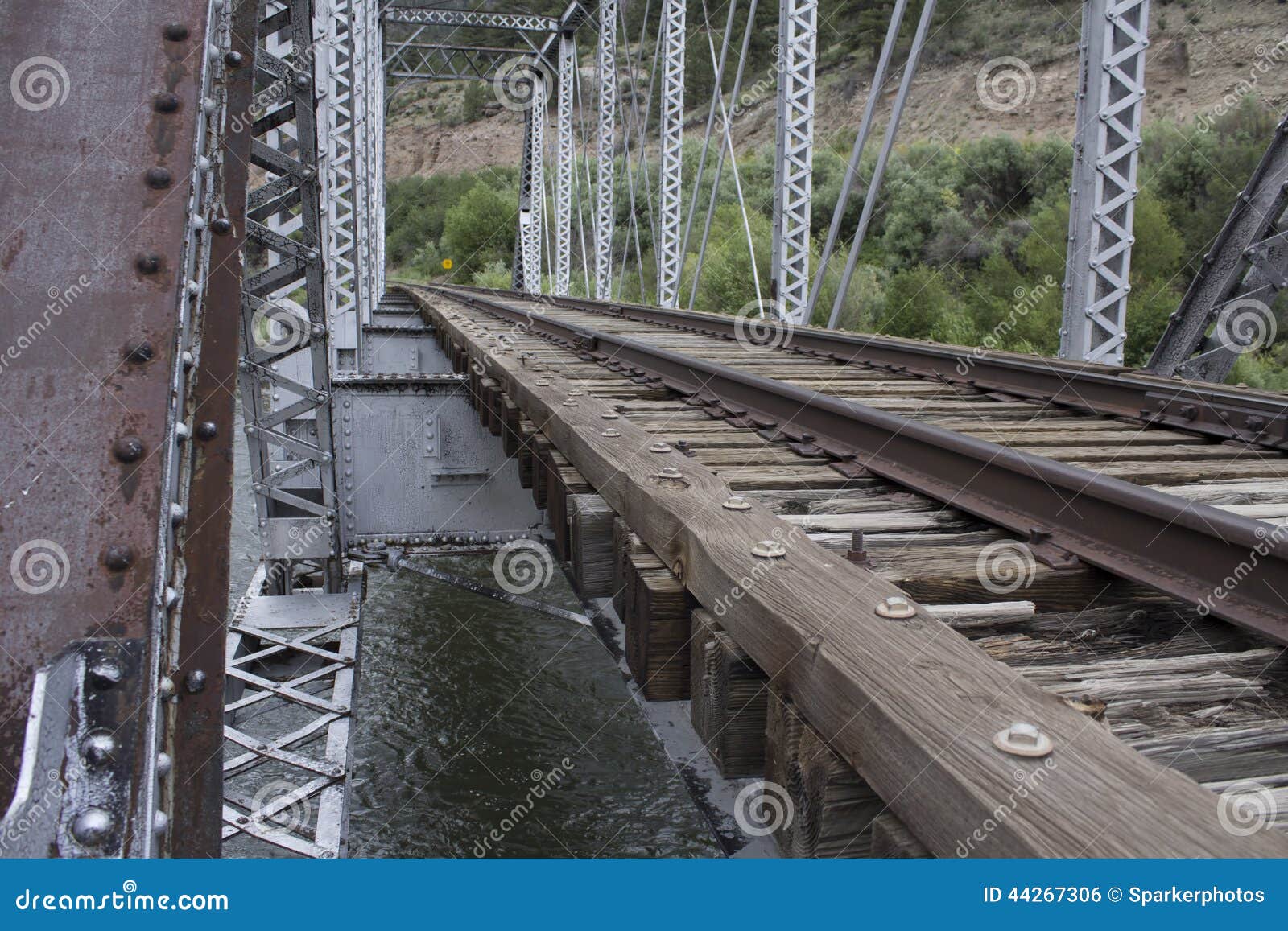 Railroad bridge stock photo. Image of sign, bolts, vibrant - 44267306