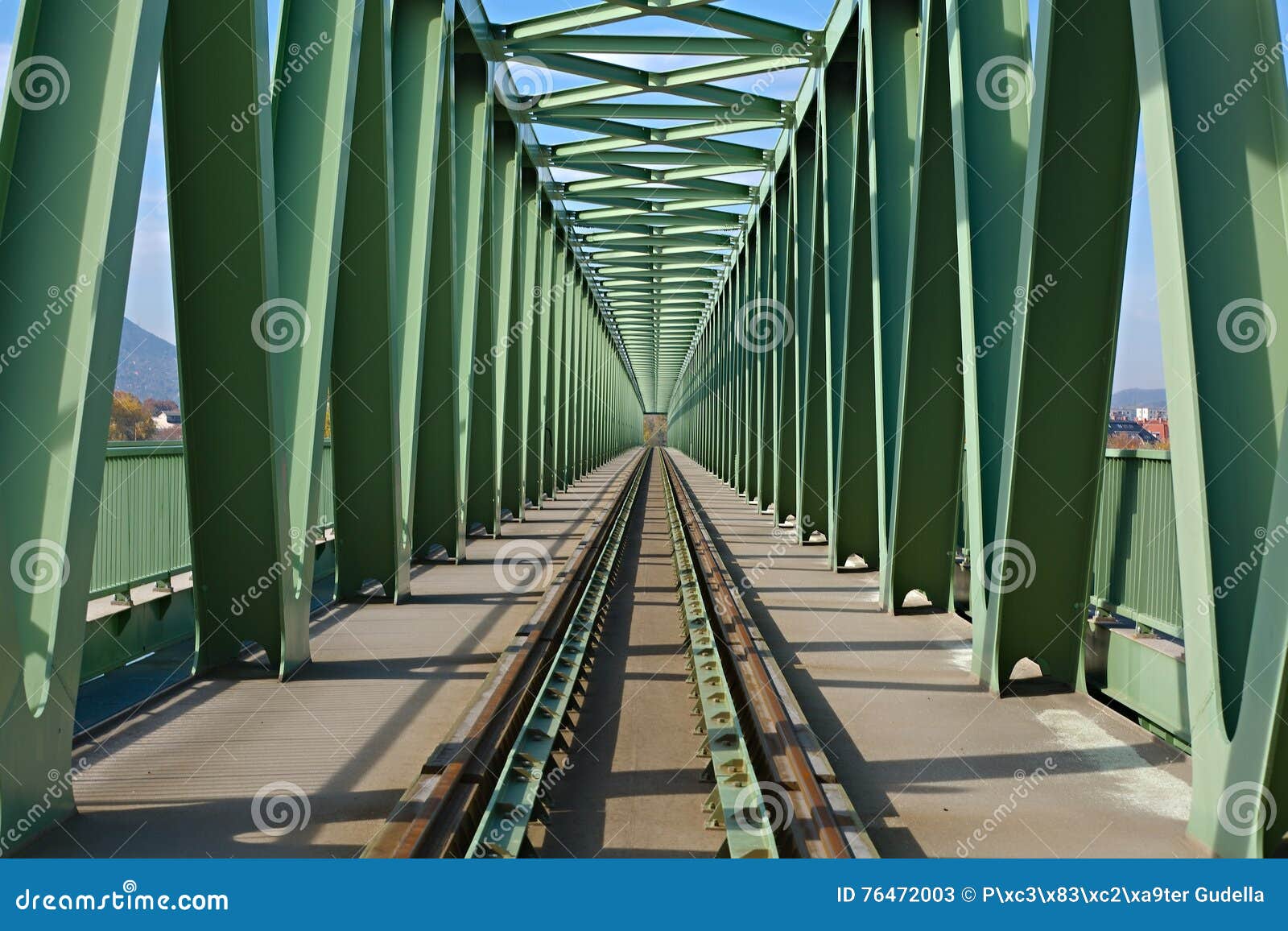 Railroad Bridge Perspective Stock Image - Image of rails, travel: 76472003