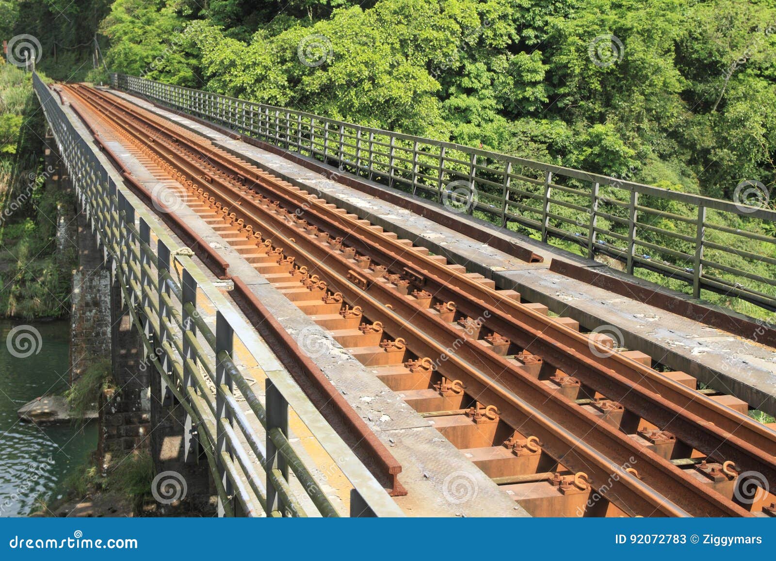 Railroad Bridge on Pingxi Line in Shifen, Taiwan, ROC Stock Image ...