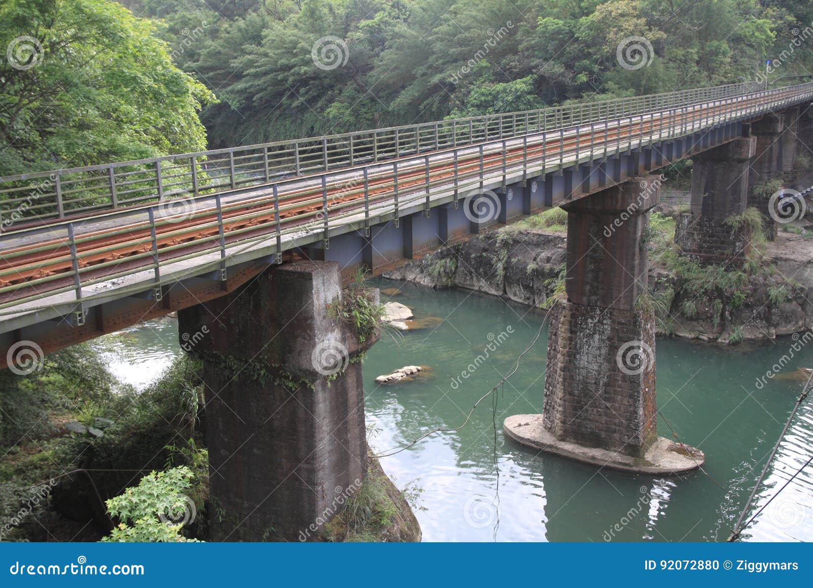Railroad Bridge on Pingxi Line in Shifen, Taiwan, ROC Stock Photo ...