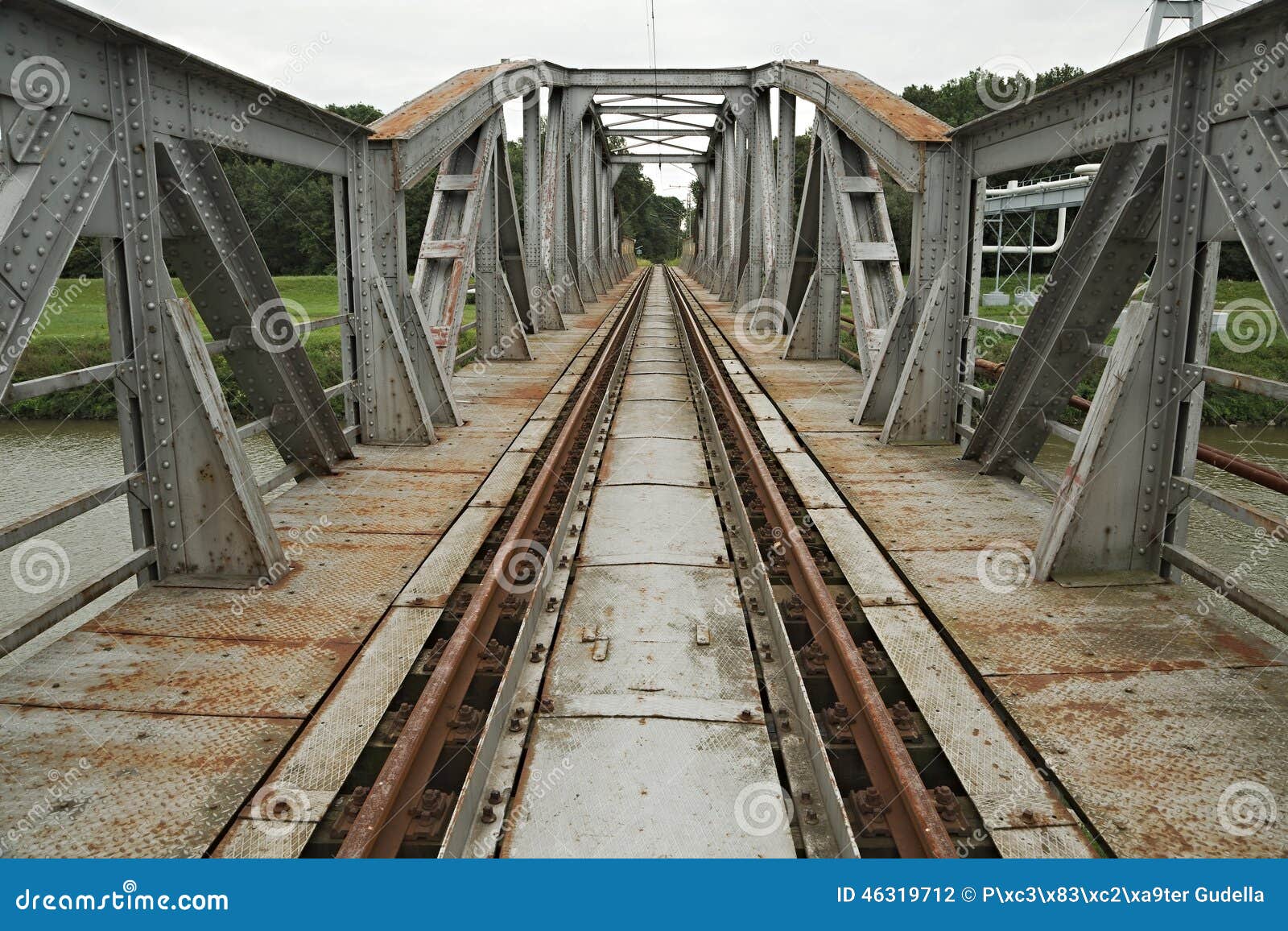 Railroad Bridge stock photo. Image of construction, metal - 46319712