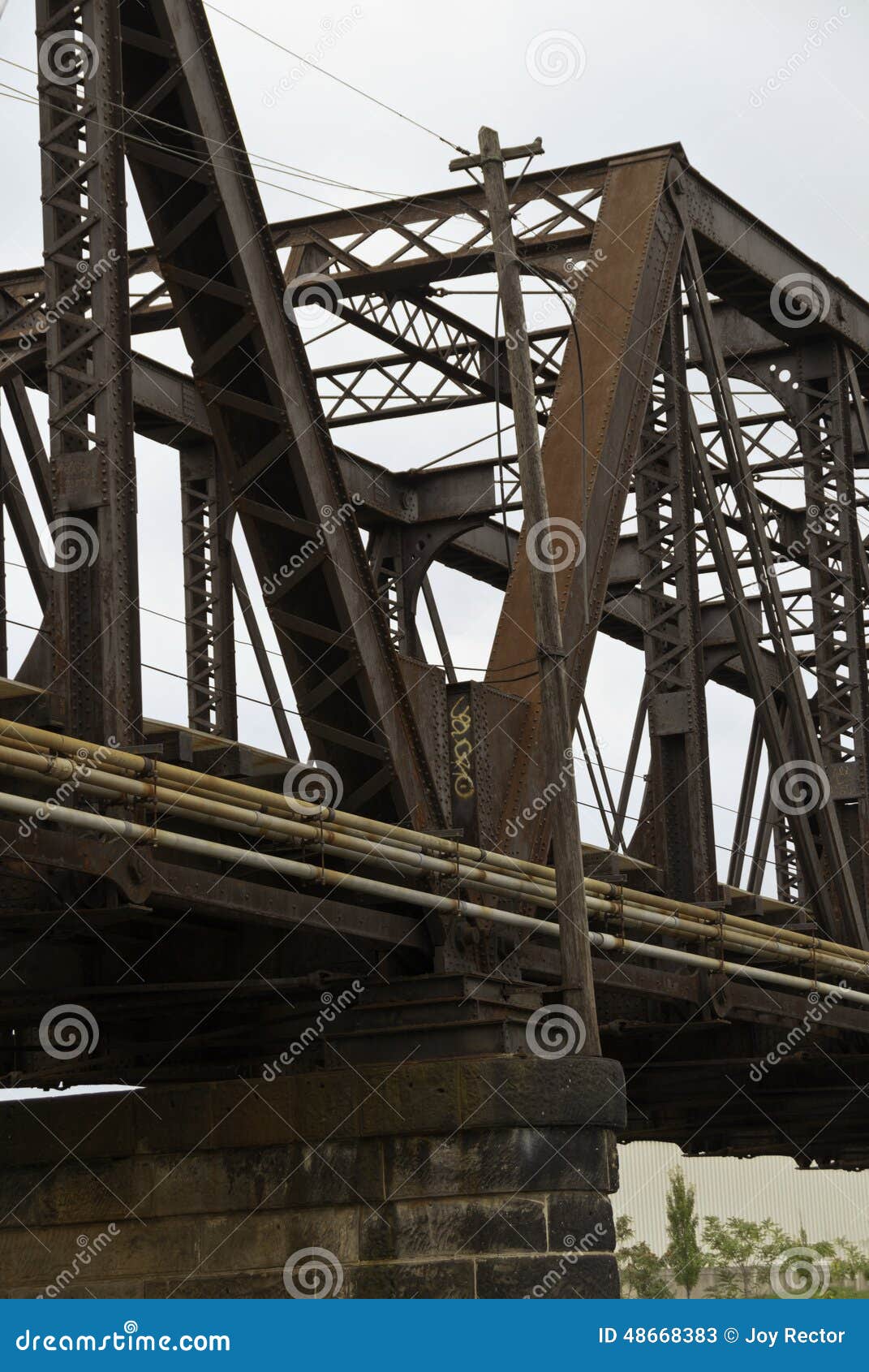 Railroad Bridge stock image. Image of blue, rust, white - 48668383