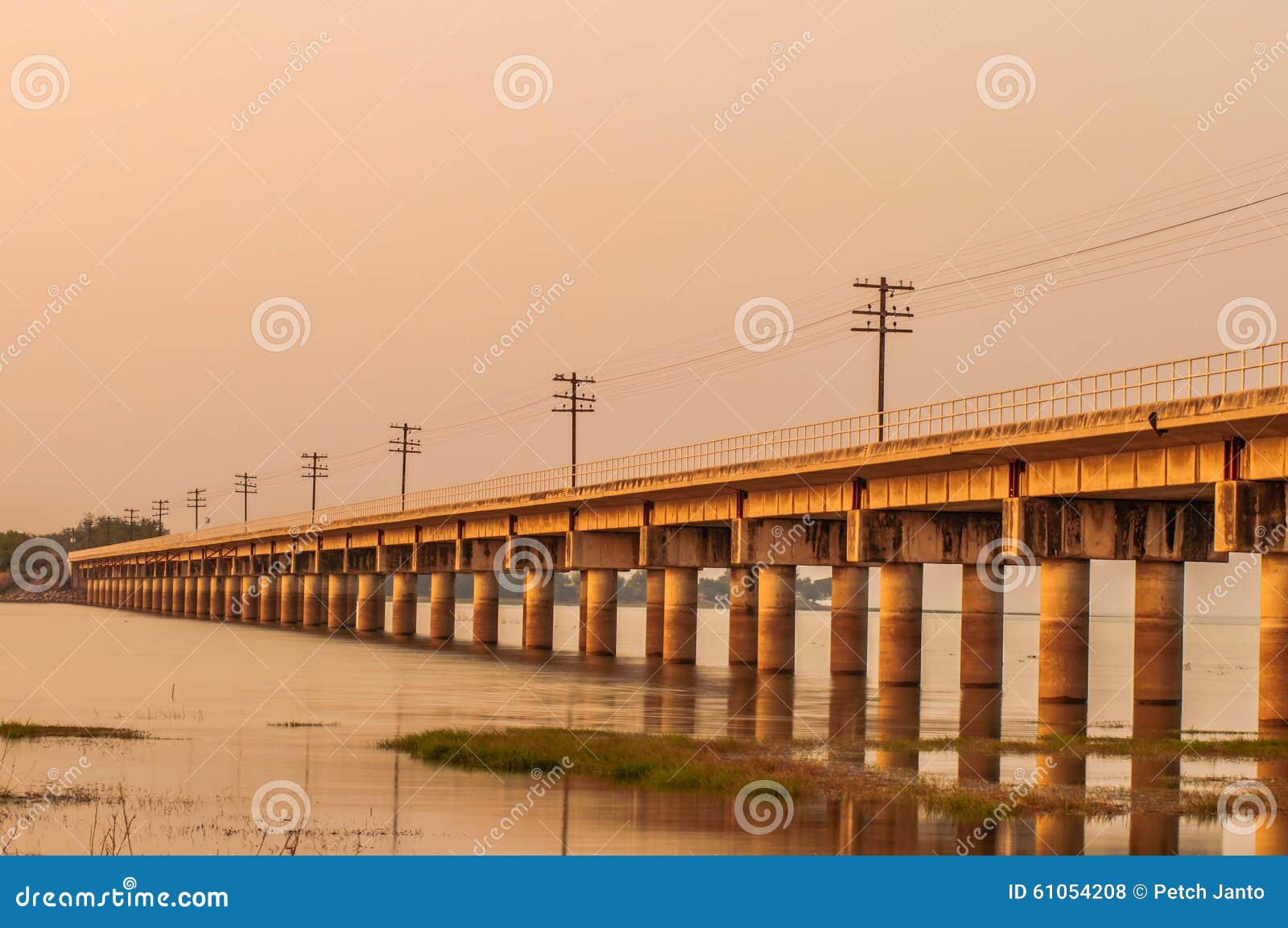 Railroad Bridge on Sunset Background. Stock Photo - Image of chinese ...