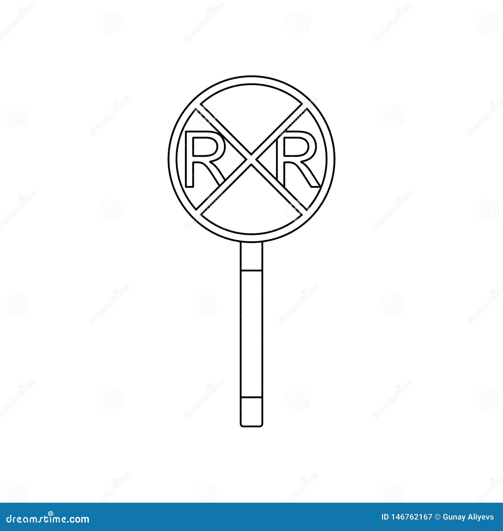 Railroad Cross Sign Colored Icon. Simple Color Vector Of Road Signs And ...