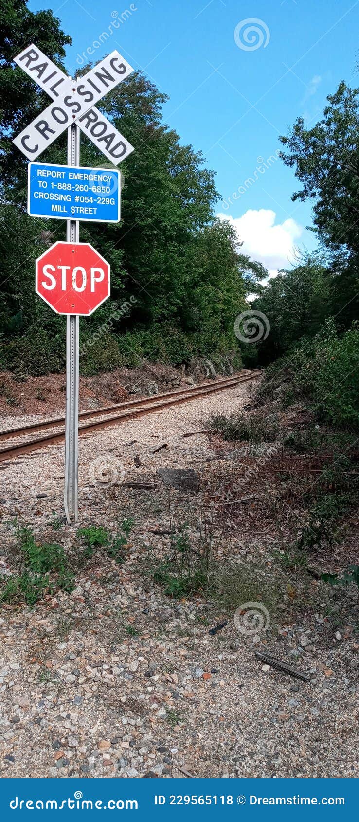 Railroad Crossing Beautiful Intersection Stock Photo - Image of ...