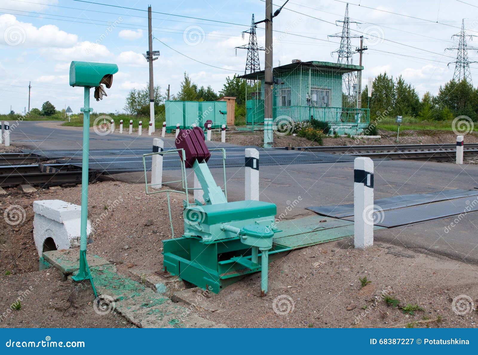 Railroad Crossing in Central Russia Editorial Photography - Image of ...