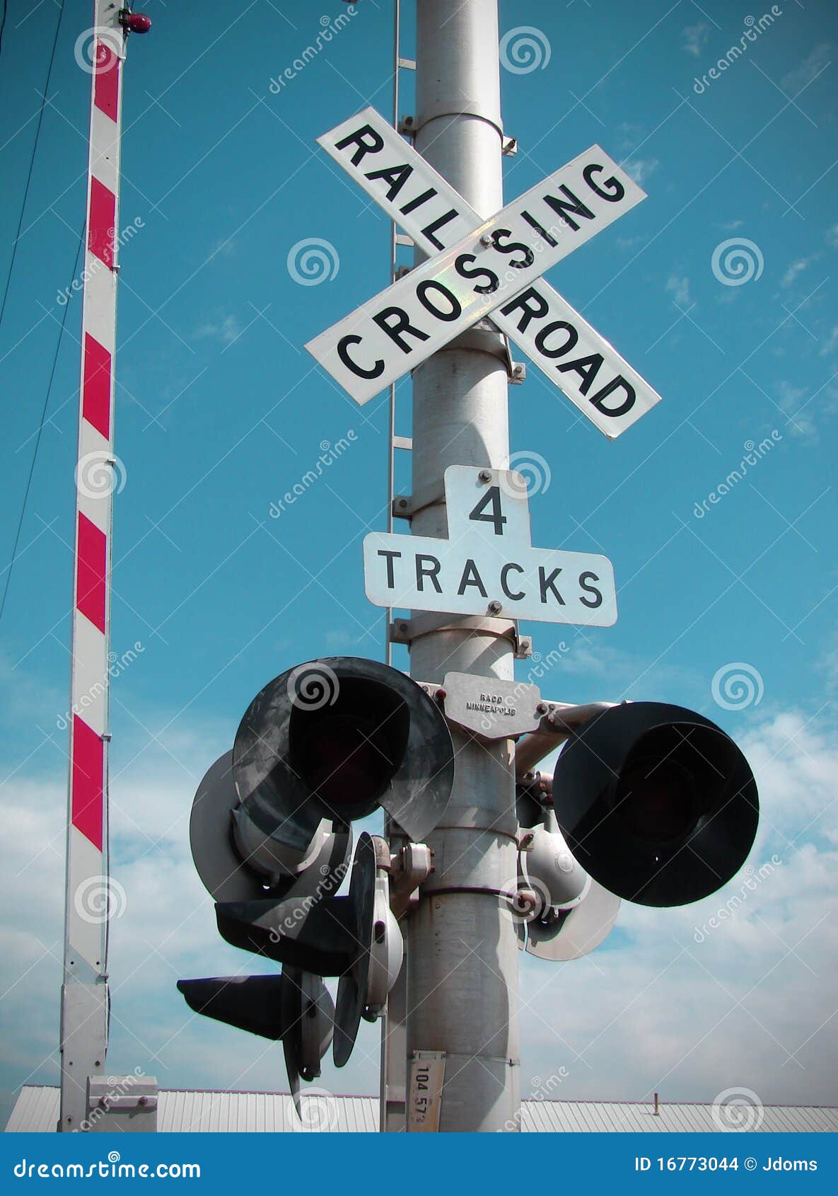 Railroad Crossing Gate and Sign Stock Photo - Image of steel, transport ...