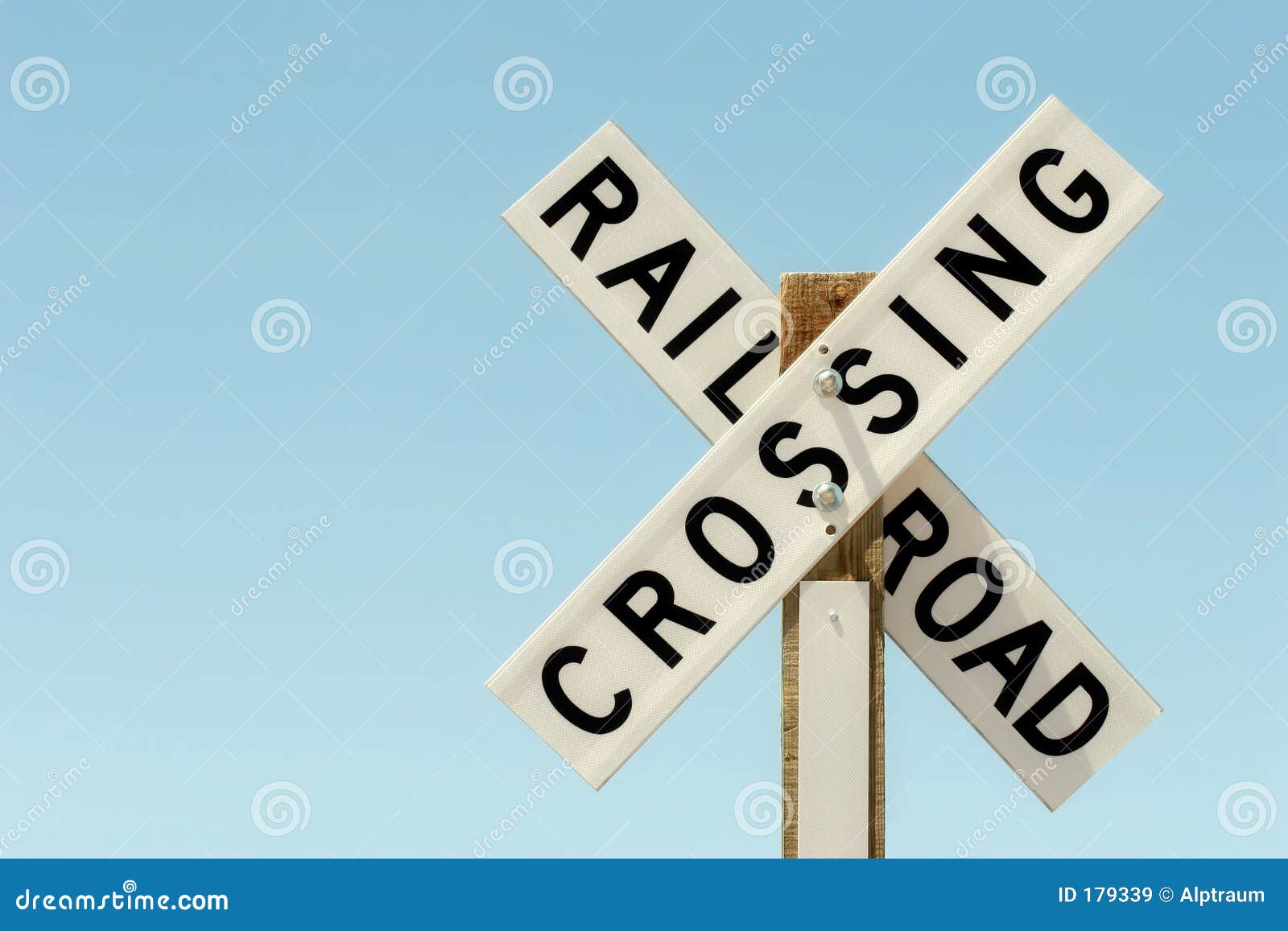 Railroad crossing sign stock image. Image of intersection - 179339