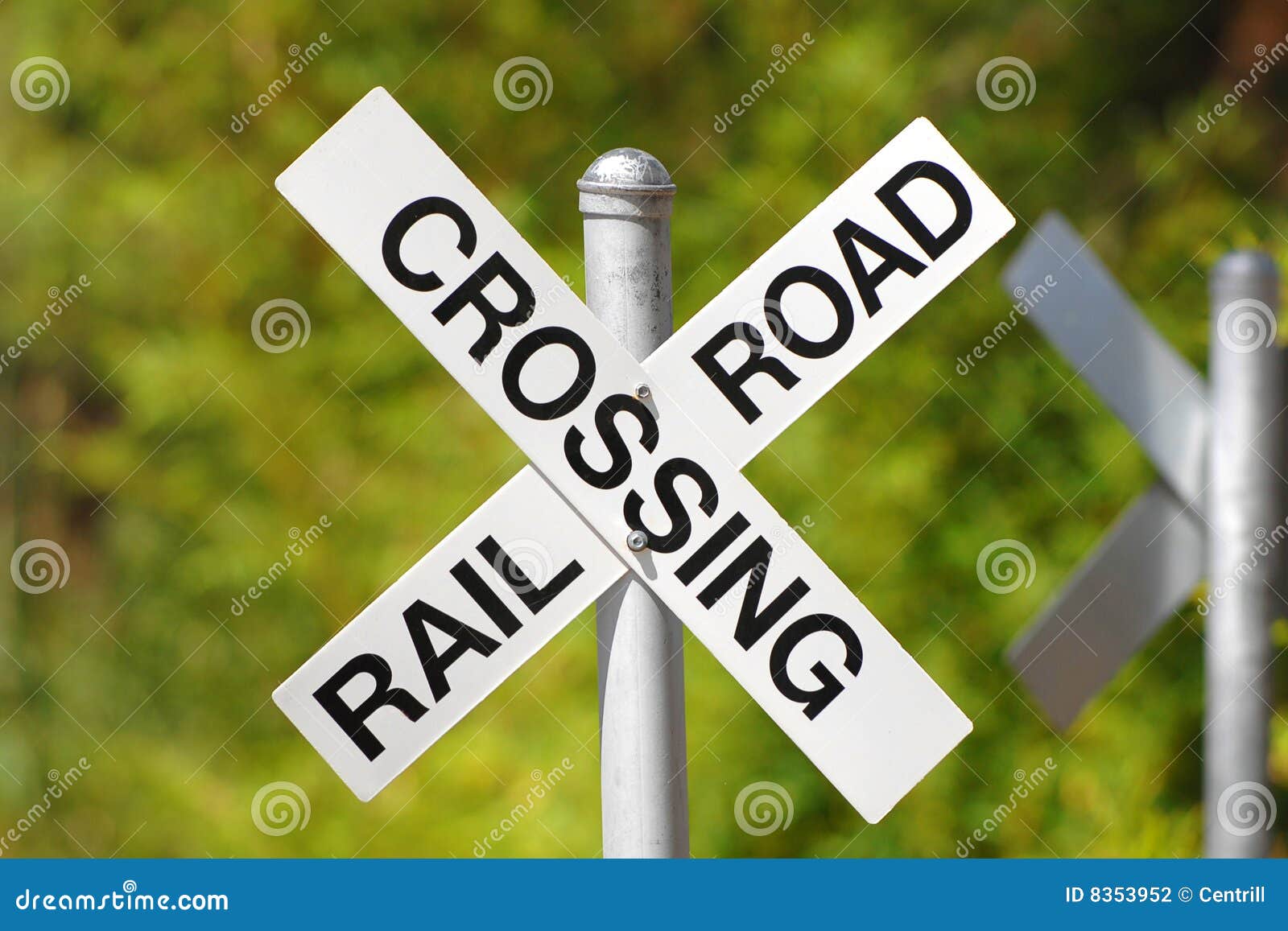 Railroad Crossing Sign stock photo. Image of crossing - 8353952