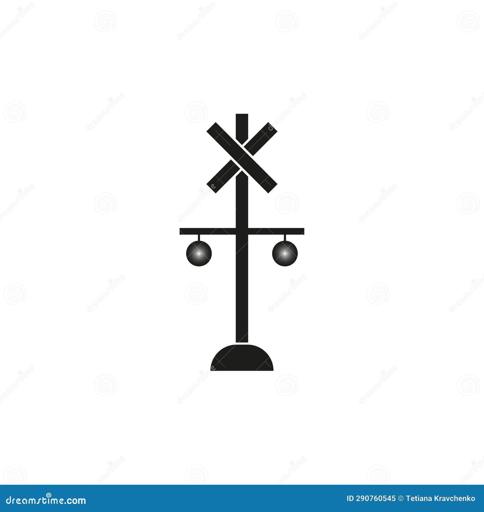Railroad Crossing Sign. Vector Illustration. EPS 10 Stock Illustration ...