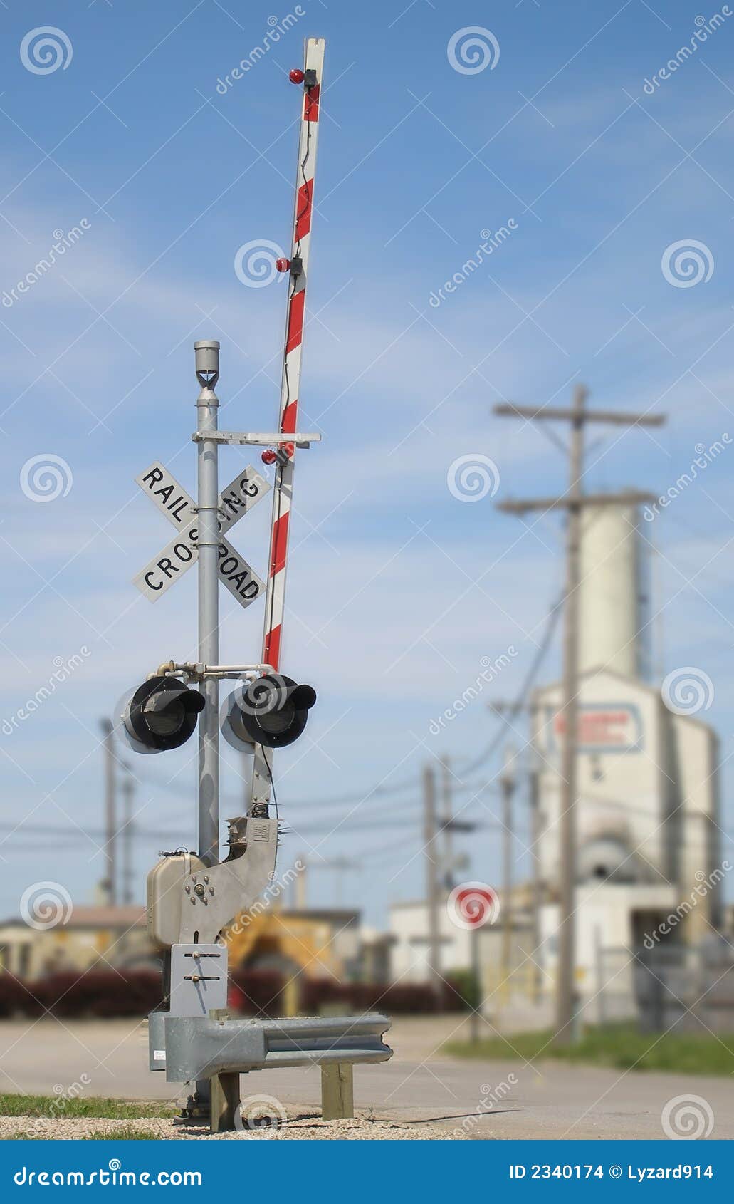 Railroad Crossing Signal stock photo. Image of profile - 2340174