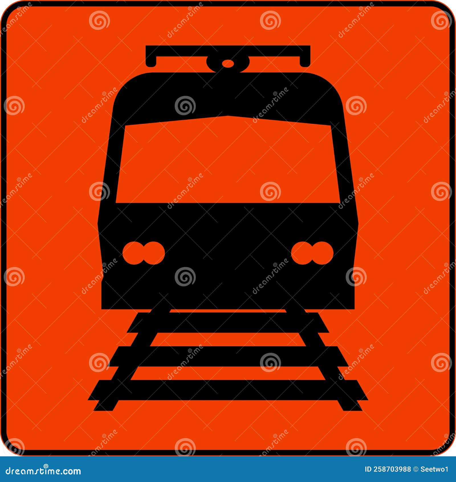 Railroad Crossing Symbol Sign Stock Vector - Illustration of railway ...
