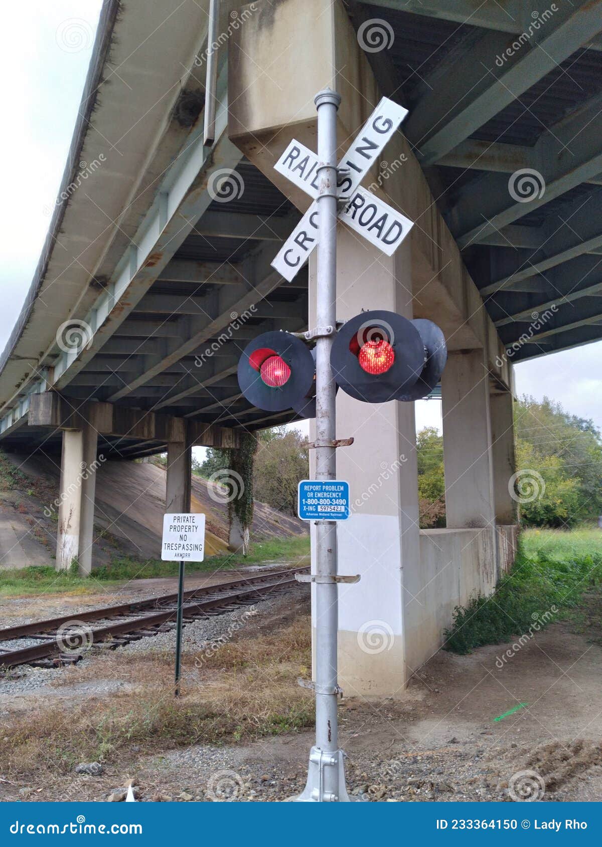 Railroad Crossing Tracks Underpass Editorial Image - Image of railway ...