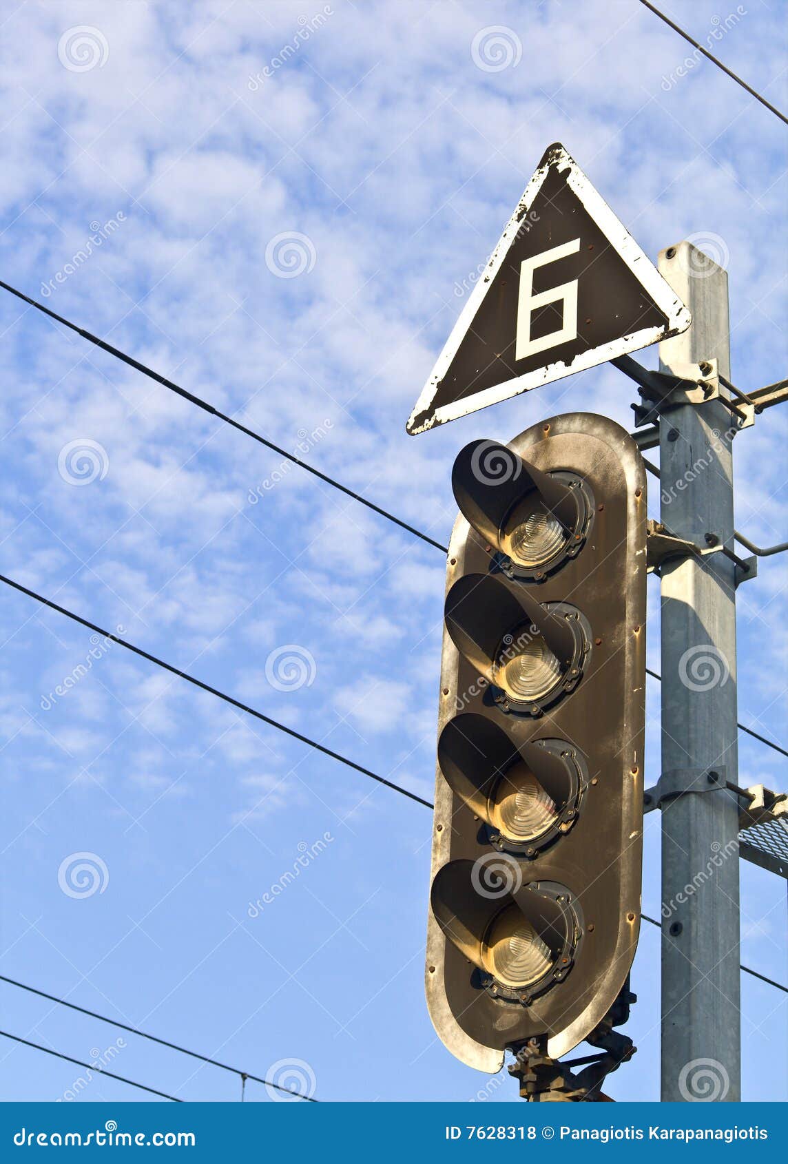 Railroad Crossing Traffic Light Stock Photo - Image of departure ...