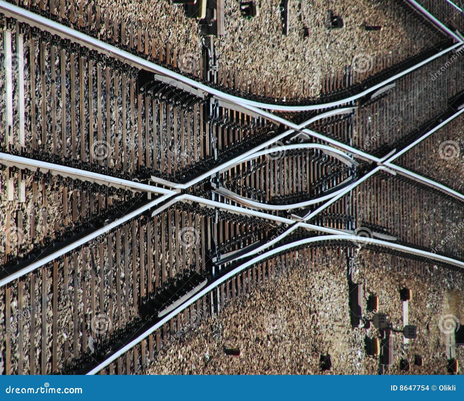 Railroad Double Switch stock photo. Image of traffic, railway - 8647754