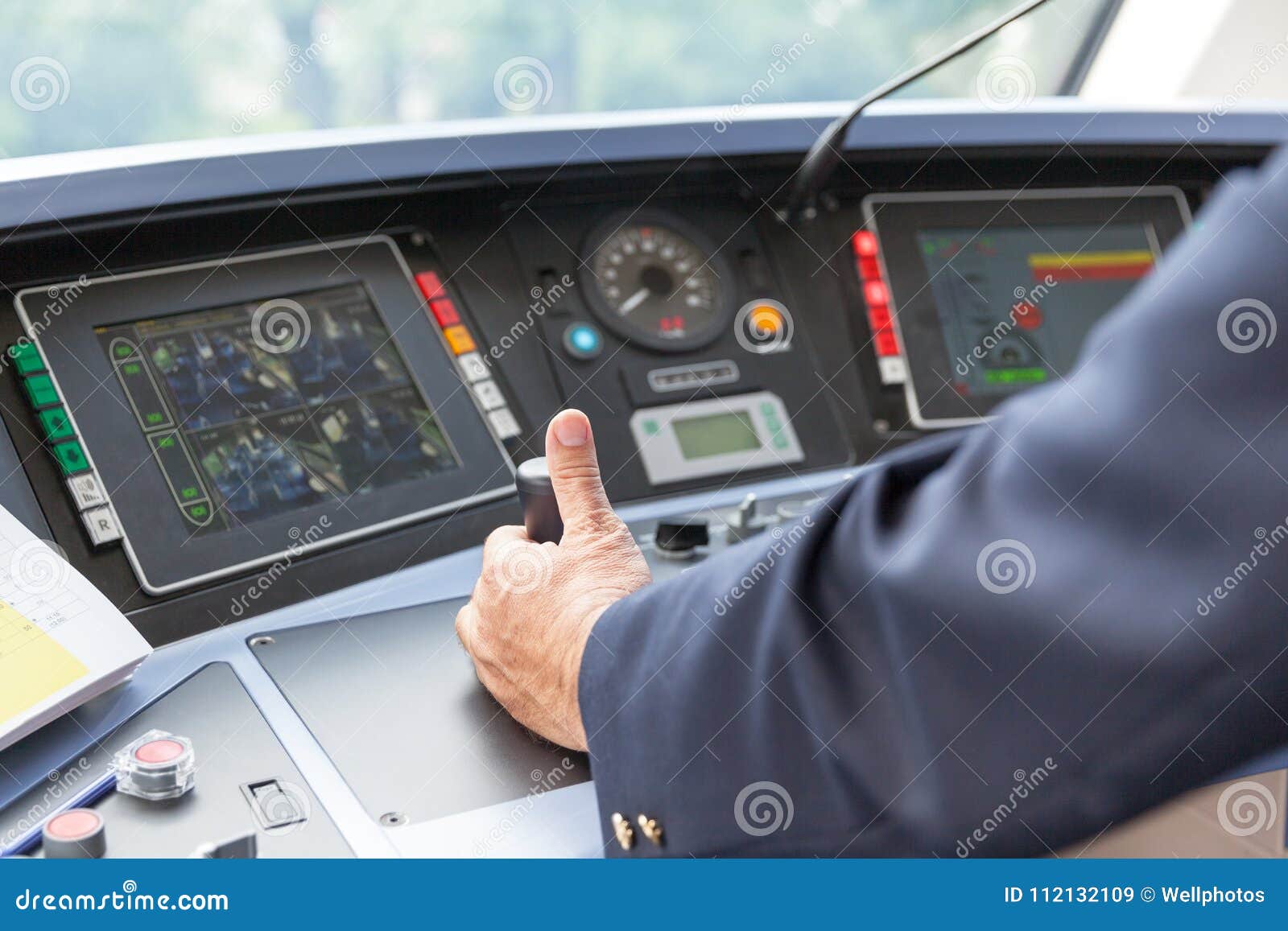 Train Driver. Railroad Engineer. Stock Image - Image of panel, tram ...