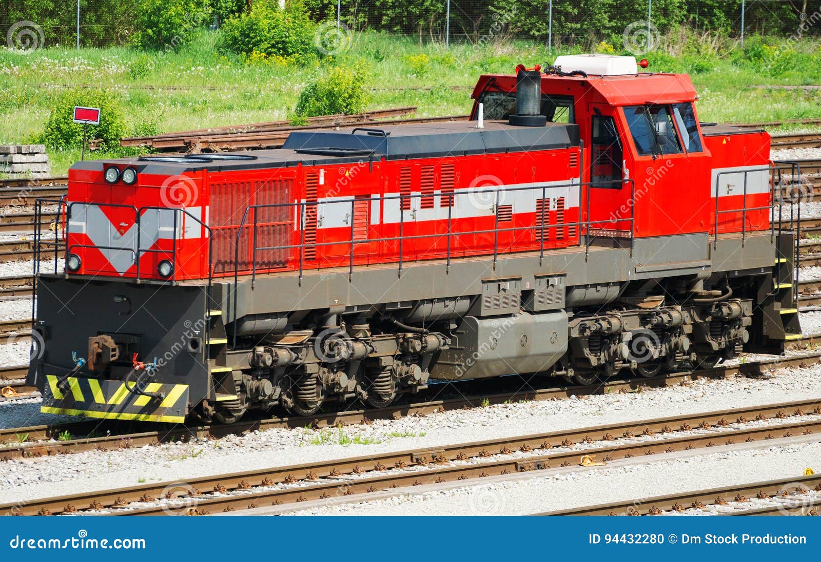 Railroad freight train. stock photo. Image of cargo, engine - 94432280