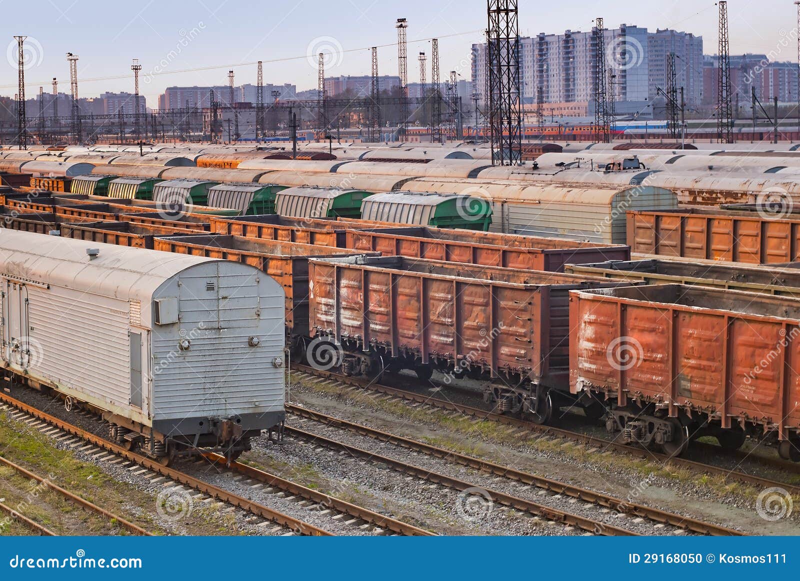 Railroad freight wagons stock photo. Image of retailservice - 29168050