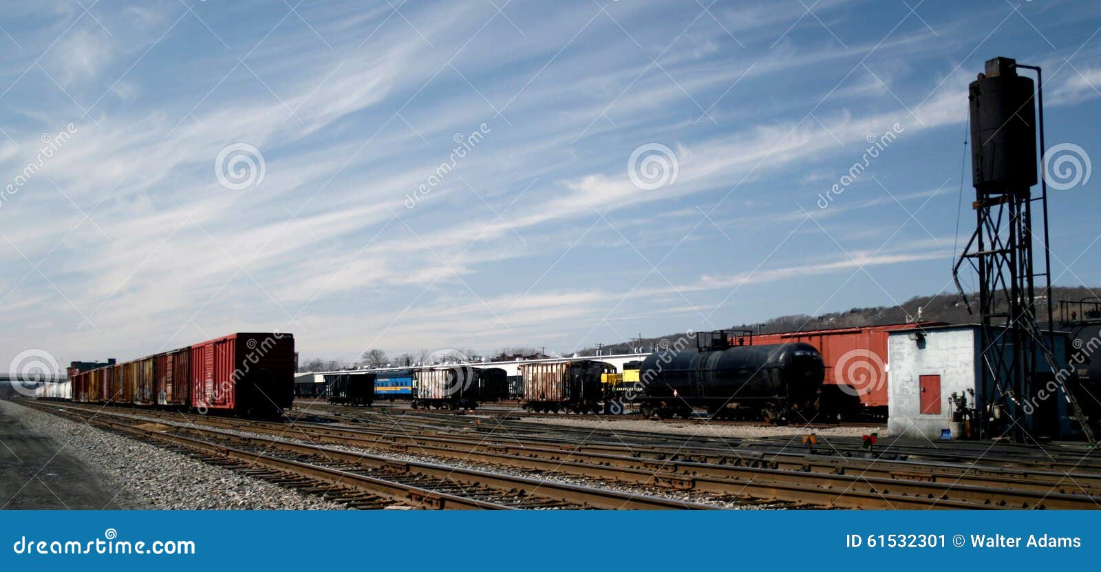 Railroad freight yard stock image. Image of transportation - 61532301