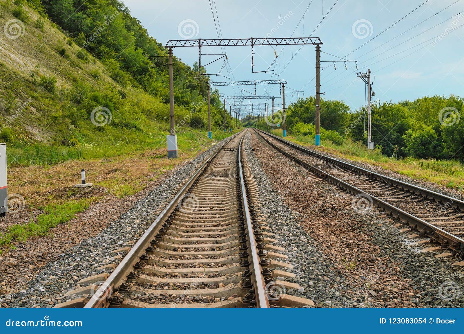 Railroad Going into the Distance Stock Photo - Image of rock, distance ...