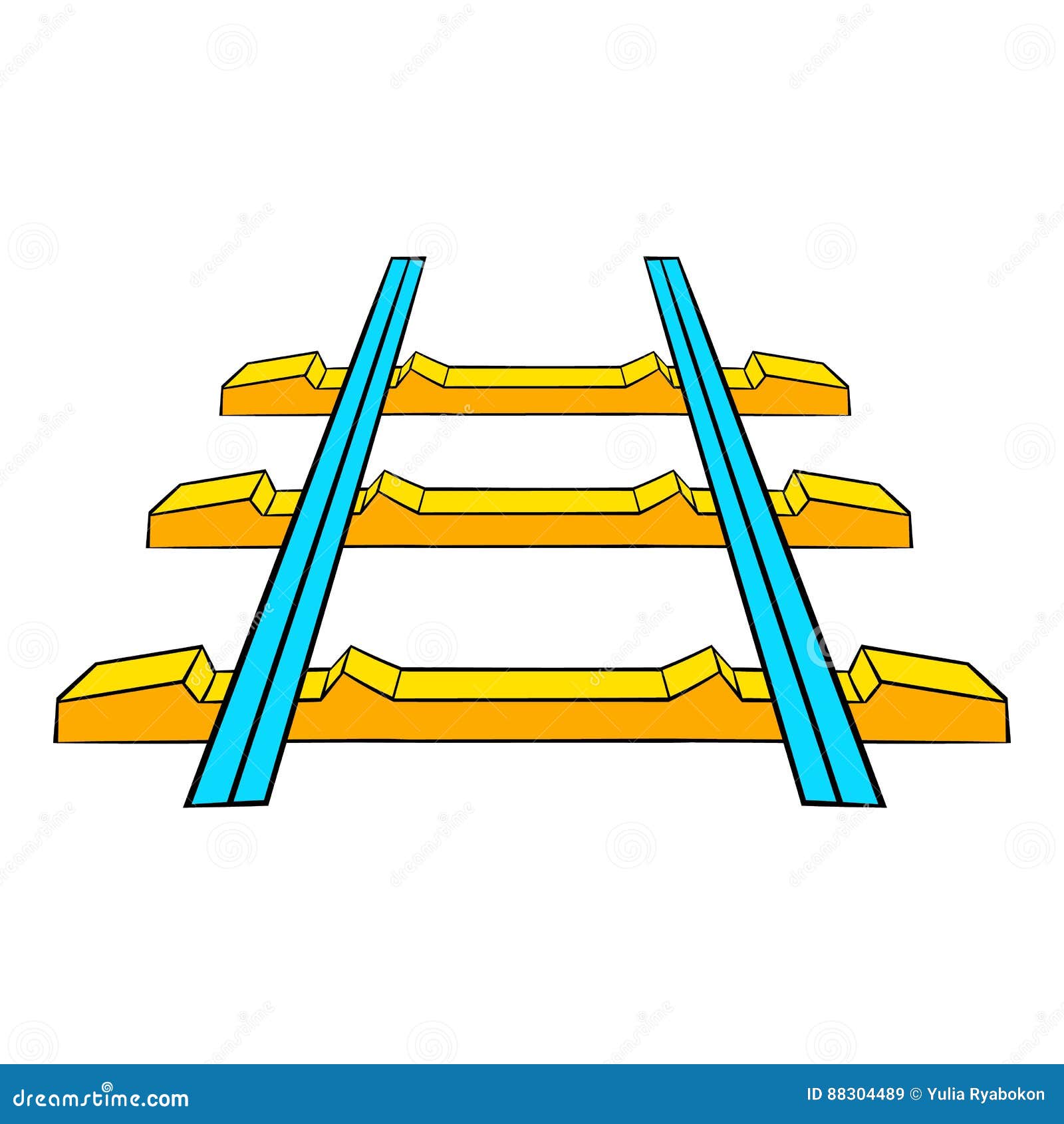 Railroad Icon, Icon Cartoon Stock Vector - Illustration of speed, train ...