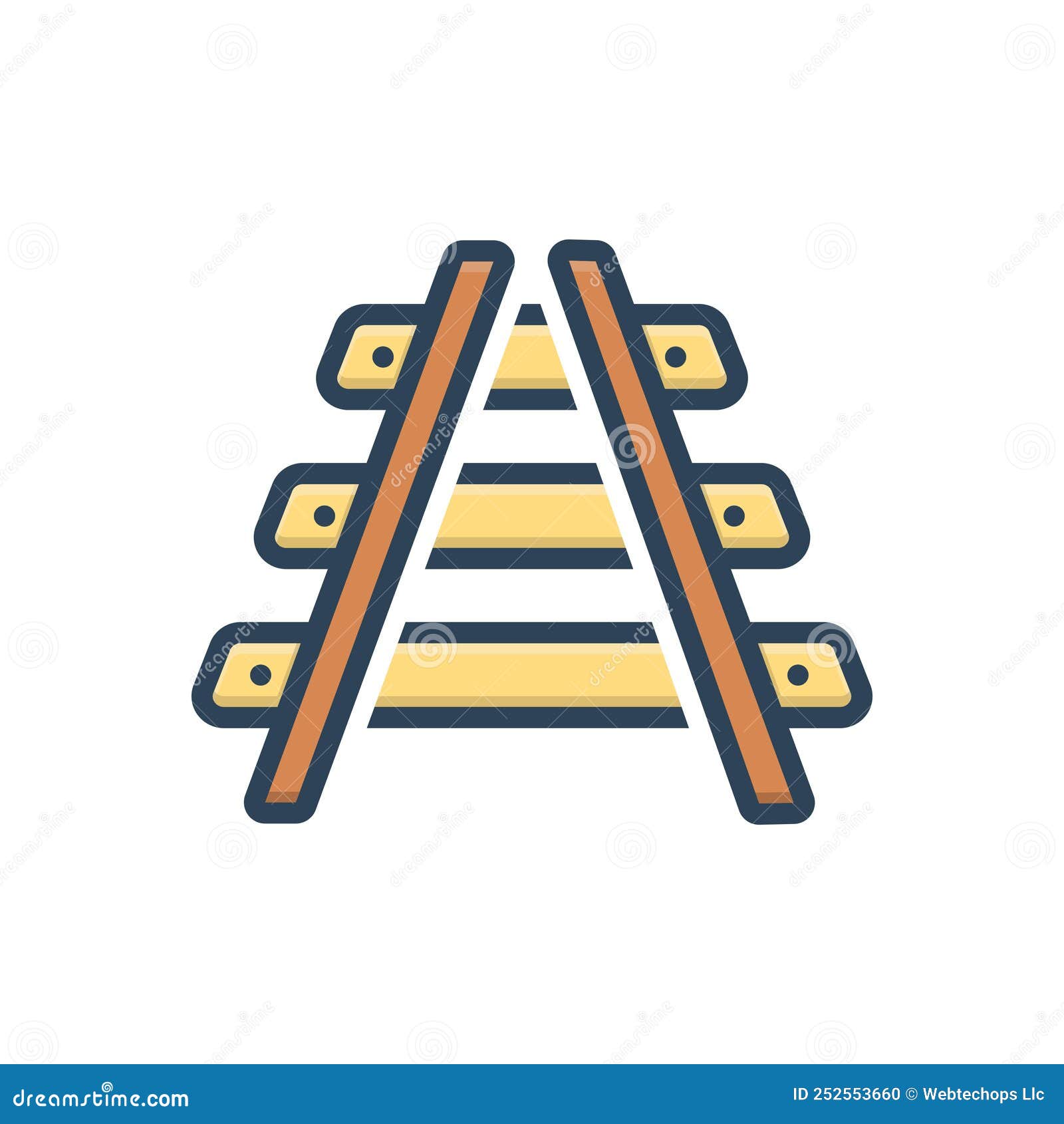 Railroad And Rail Signalling With Trees And Industrial Area Silhouette ...