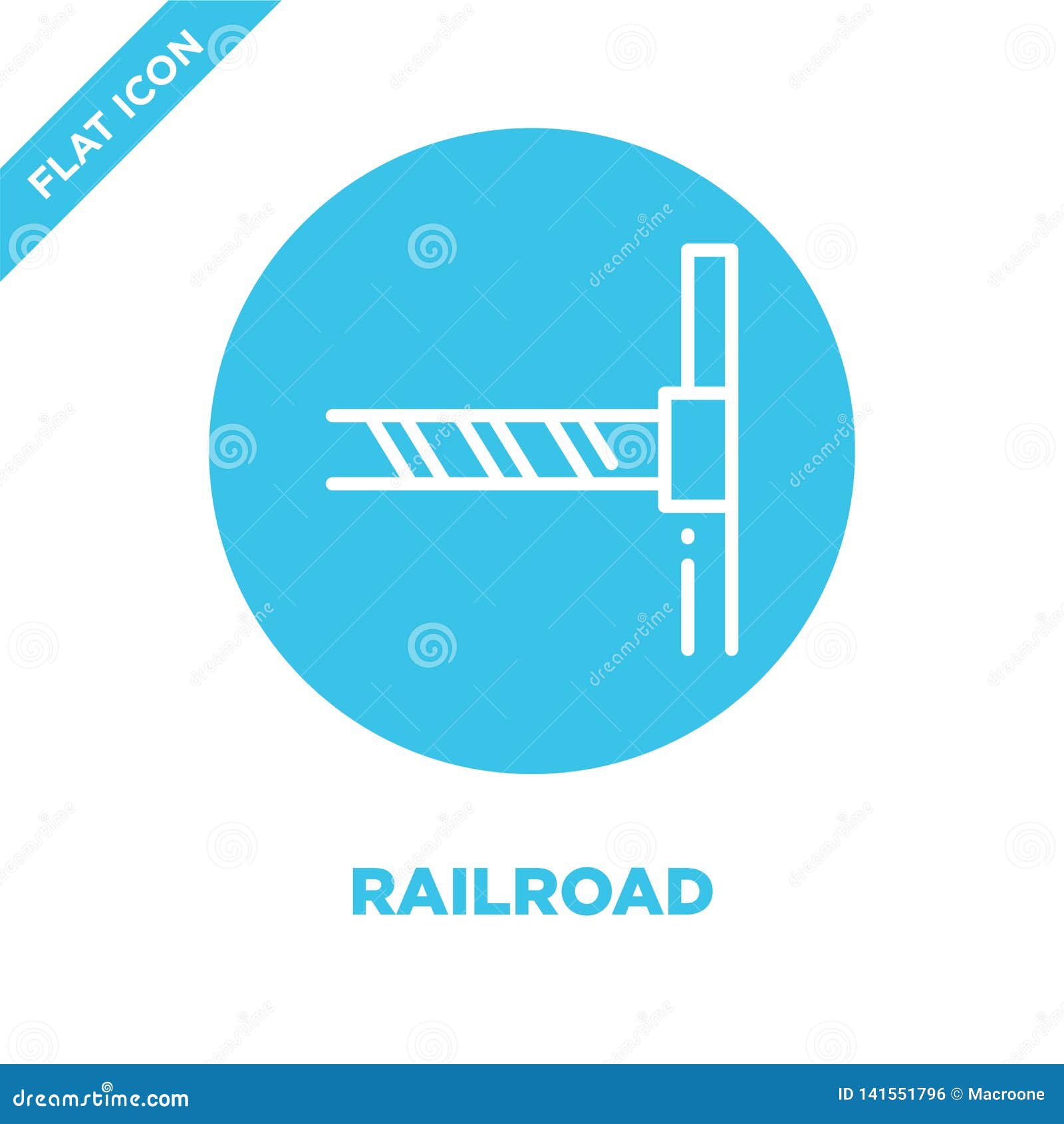 Railroad Icon Vector. Thin Line Railroad Outline Icon Vector ...