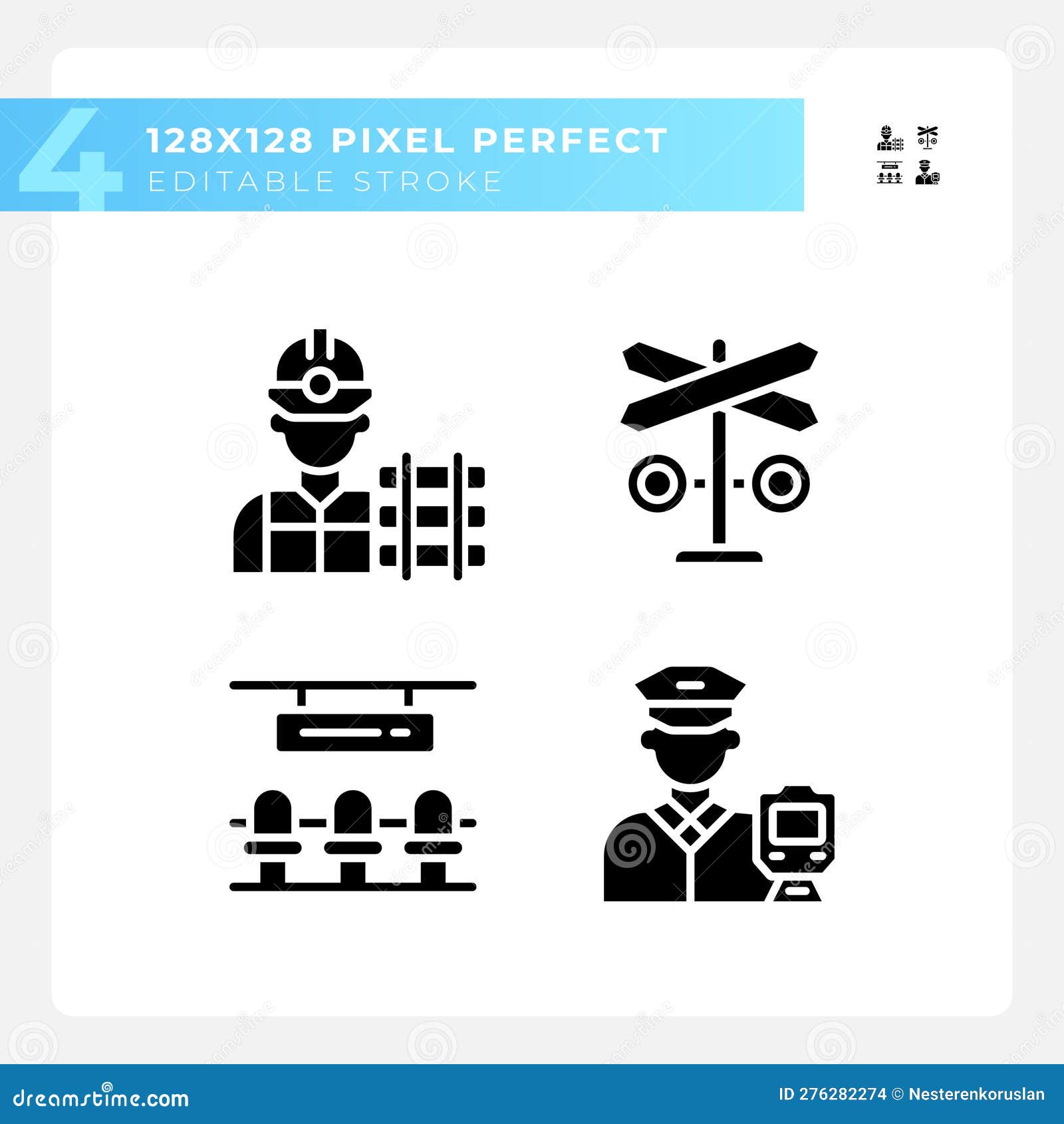 Railroad Infrastructure Pixel Perfect Black Glyph Icons Set on White ... Railroad Infrastructure Pixel Perfect Black Glyph Icons Set on White ...
