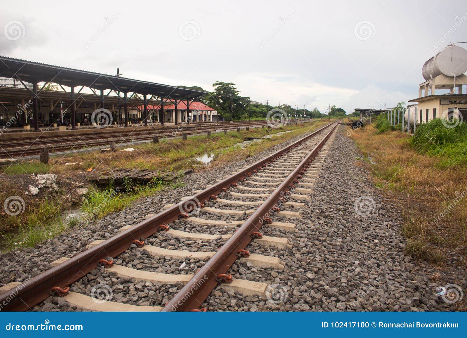 Railroad landscape stock photo. Image of concept, iron - 102417100