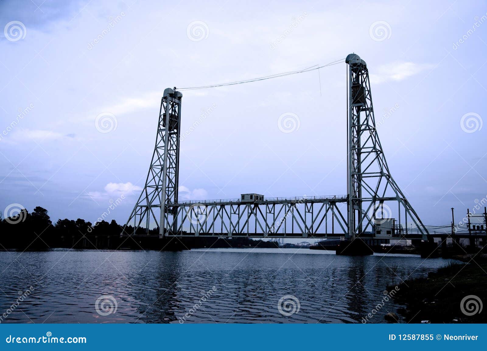 Railroad Lift Bridge stock image. Image of transport - 12587855