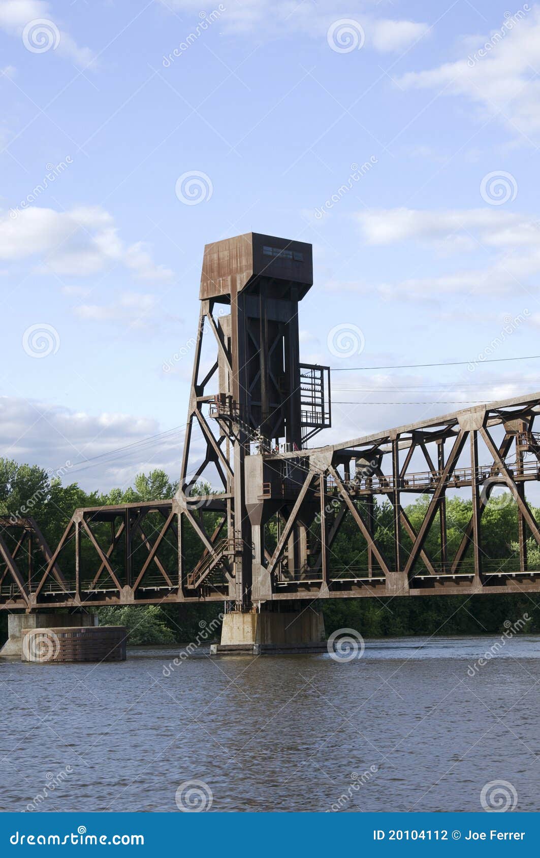 Railroad Lift Bridge in Hastings Minnesota Stock Photo - Image of river ...