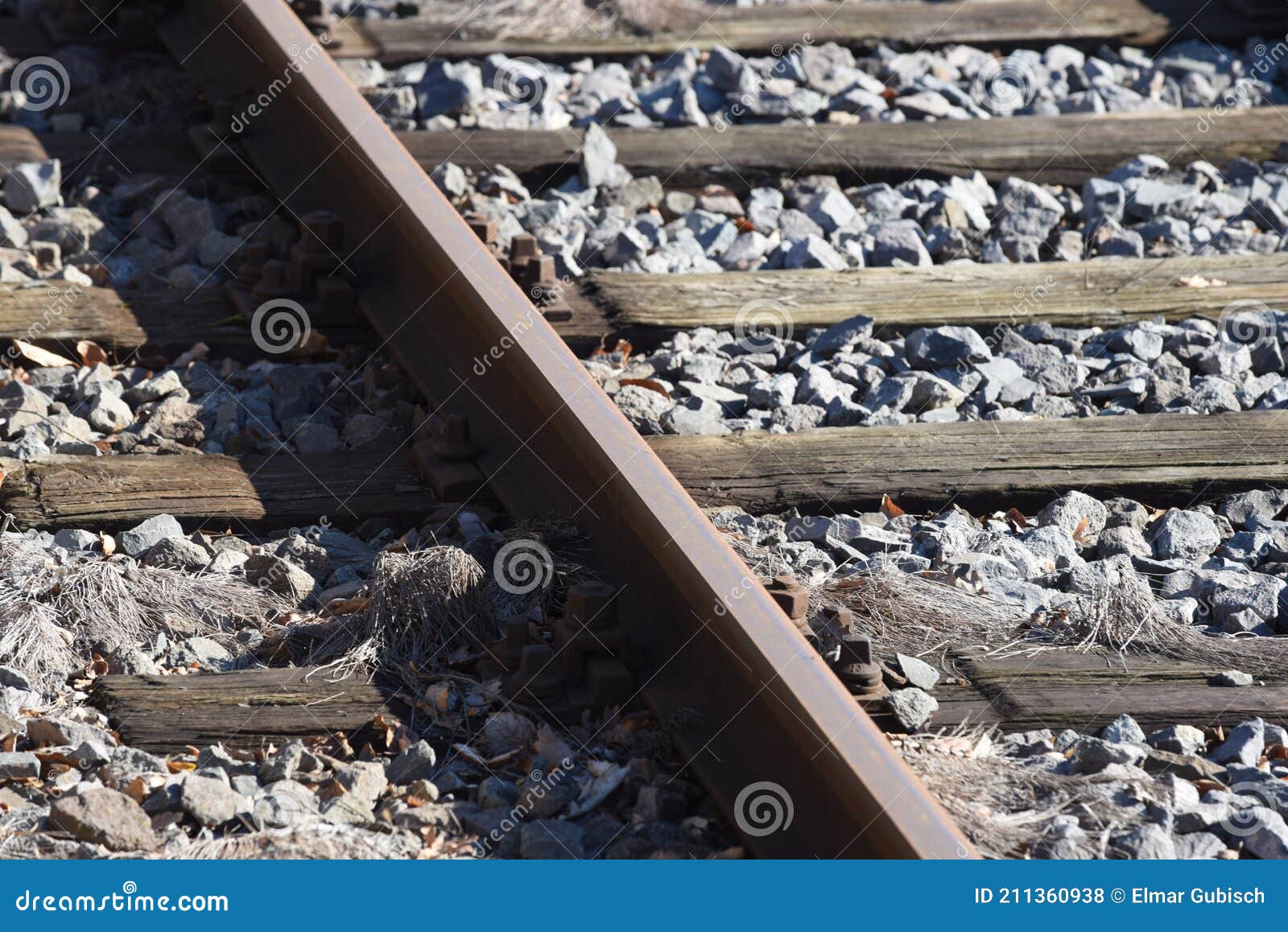 Railroad Line for Rail Bound and Train Traffic Stock Photo - Image of ...