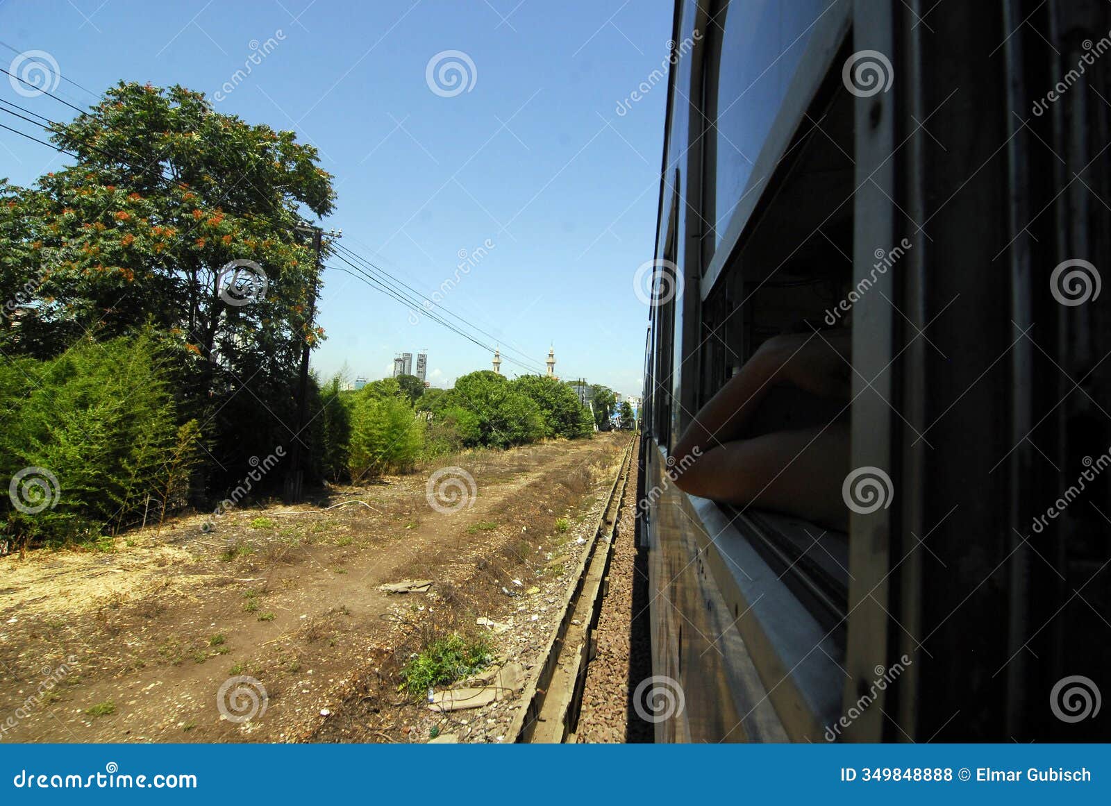Railroad Line for Rail Bound and Train Traffic Stock Photo - Image of ...