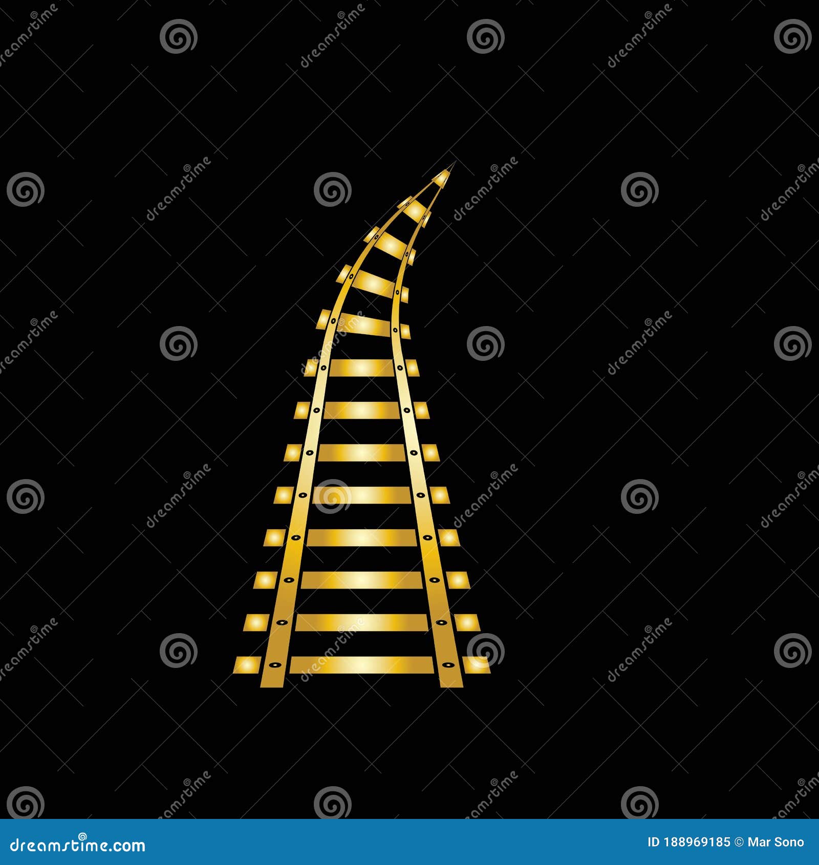 Railroad Line Vector Image Template Stock Vector - Illustration of ...