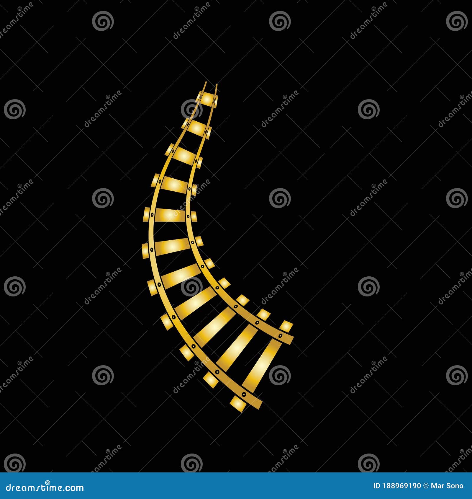 Railroad Line Vector Image Template Stock Vector - Illustration of ...