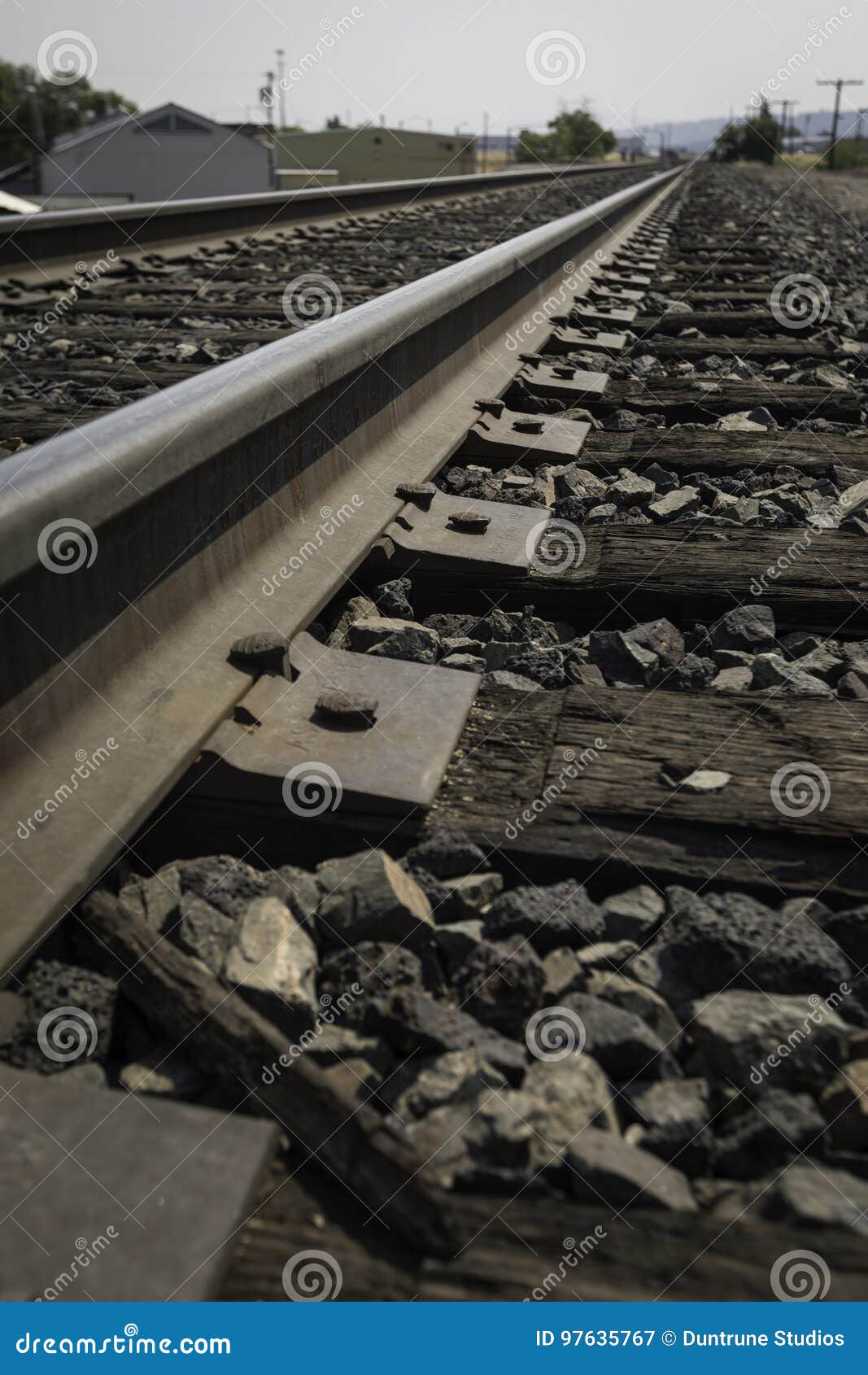 Railroad Low stock image. Image of path, industry, iron - 97635767