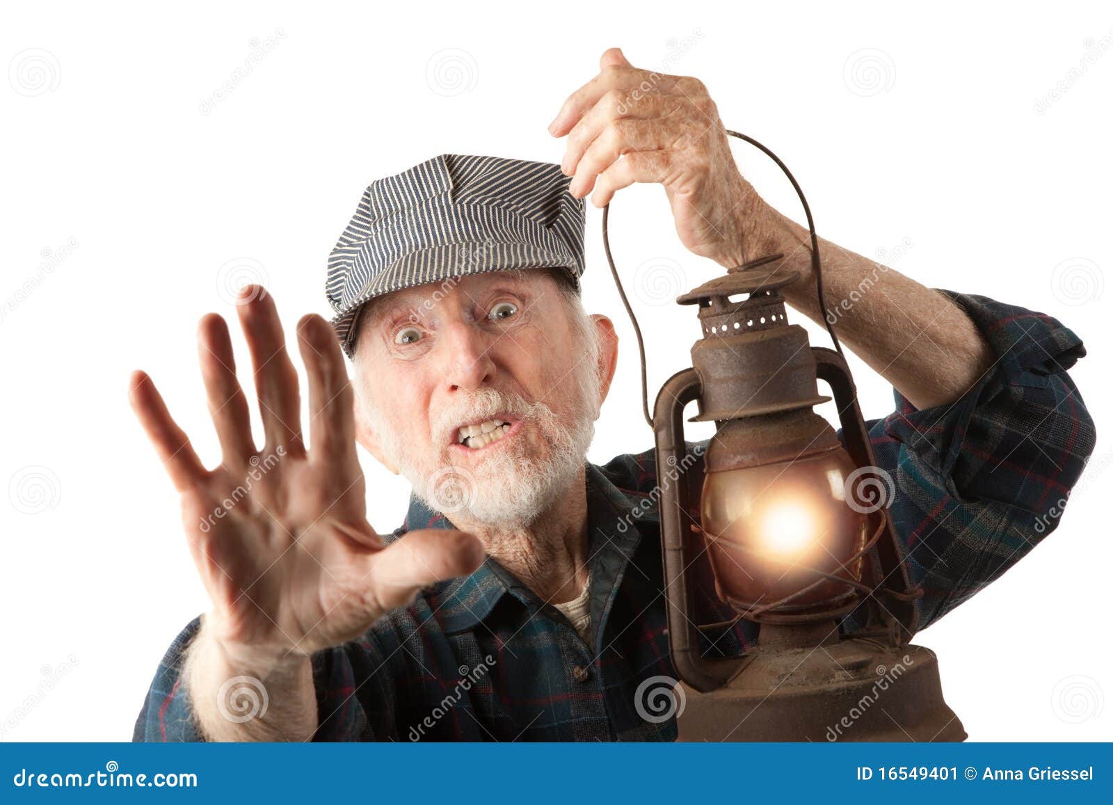 Railroad Man Holding Lantern Stock Image - Image of rusty, lantern ...
