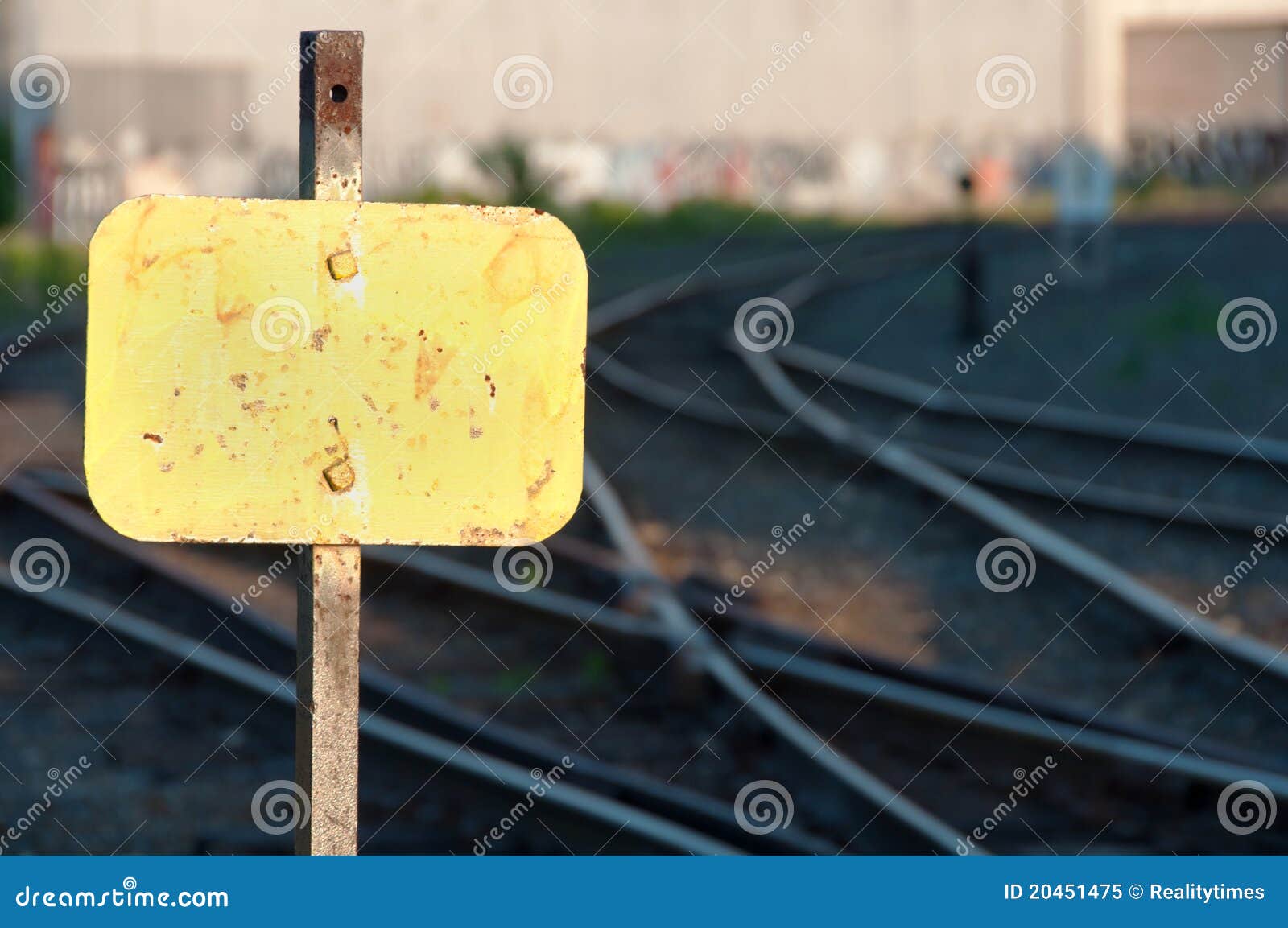 Railroad Marker & Tracks Stock Image - Image of pole, railroad: 20451475