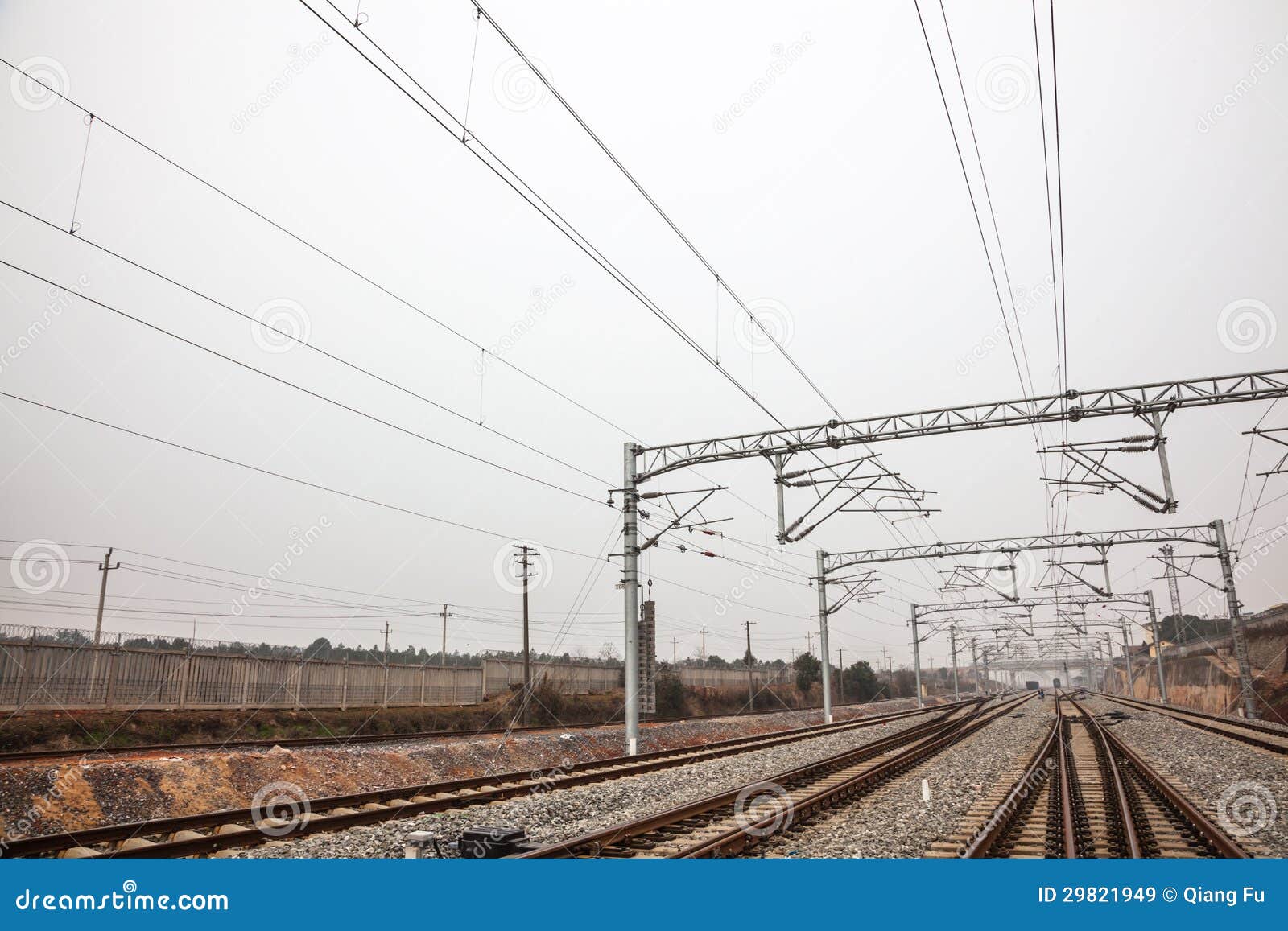 Railroad metal track stock image. Image of industrial - 29821949
