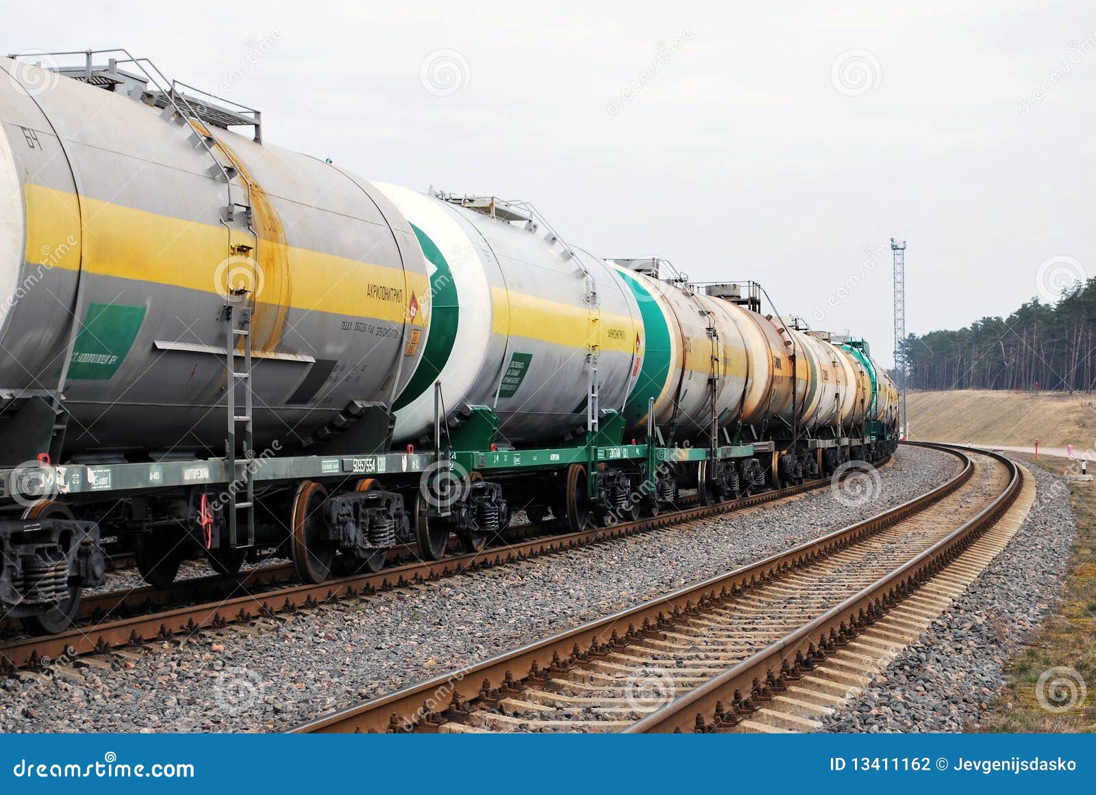 Railroad oil tanks stock photo. Image of mass, transportation - 13411162
