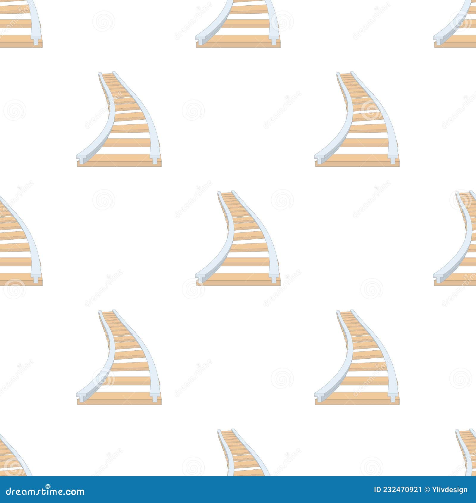 Railroad Pattern Seamless Vector Stock Vector - Illustration of route ...