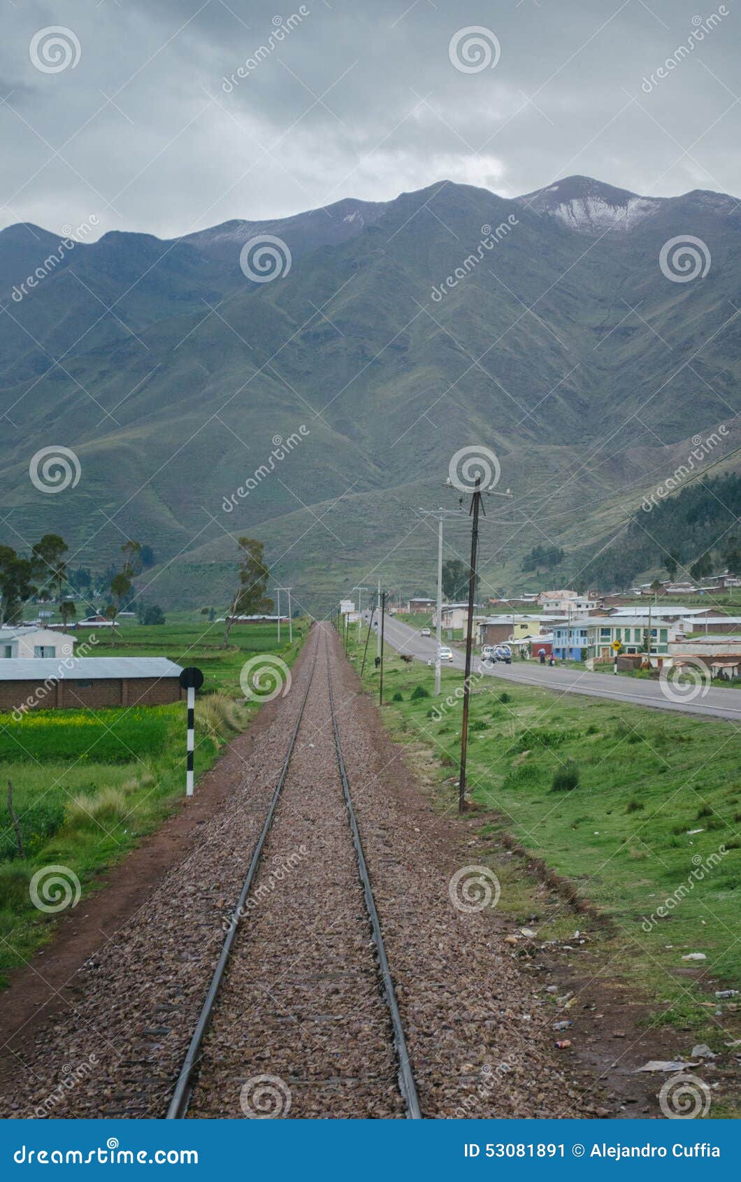 Railway in Peru stock image. Image of picchu, city, mountains - 53081891
