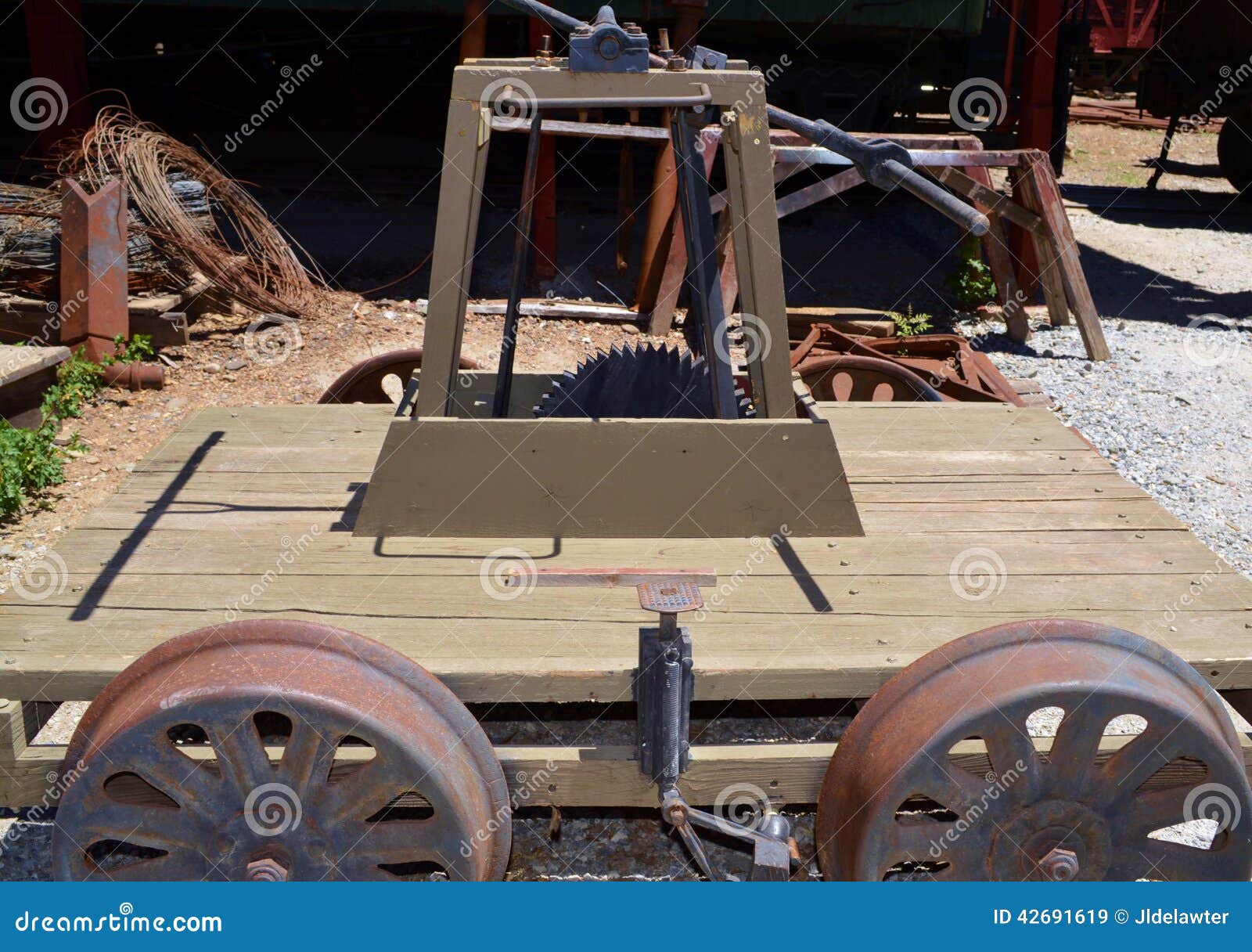 Railroad pump car stock image. Image of rail, antique - 42691619