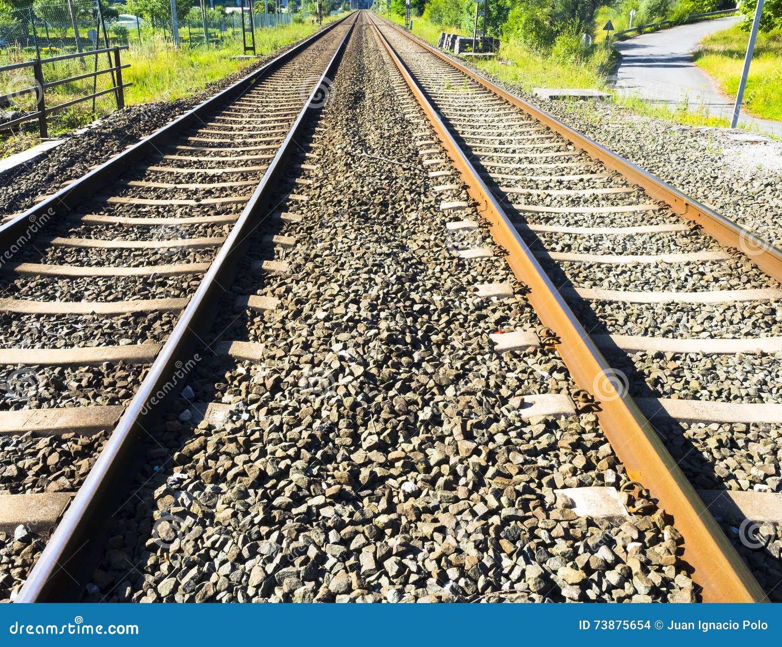 Railroad, railway line stock photo. Image of gipuzkoa - 73875654