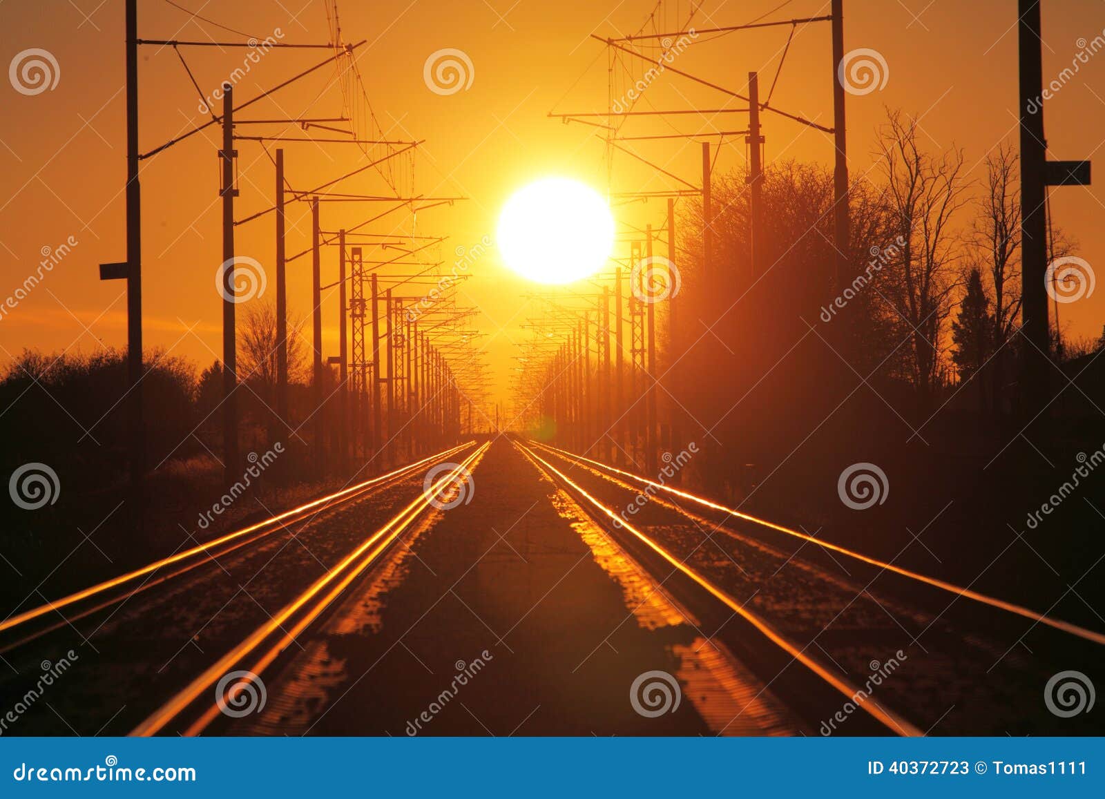 Railroad - Railway stock image. Image of path, dusk, industry - 40372723