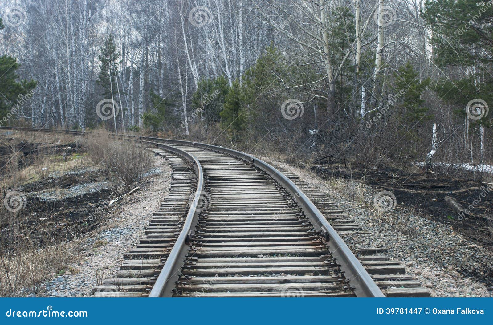 Railroad stock image. Image of turn, sleeper, railroad - 39781447