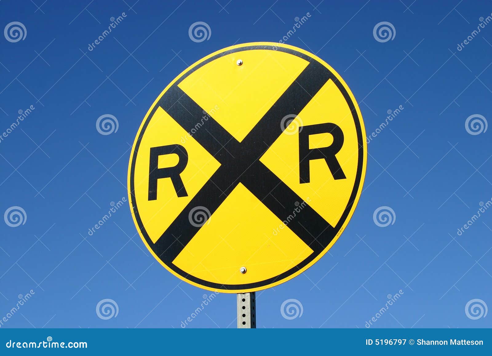 Railroad sign stock image. Image of attention, warning - 5196797