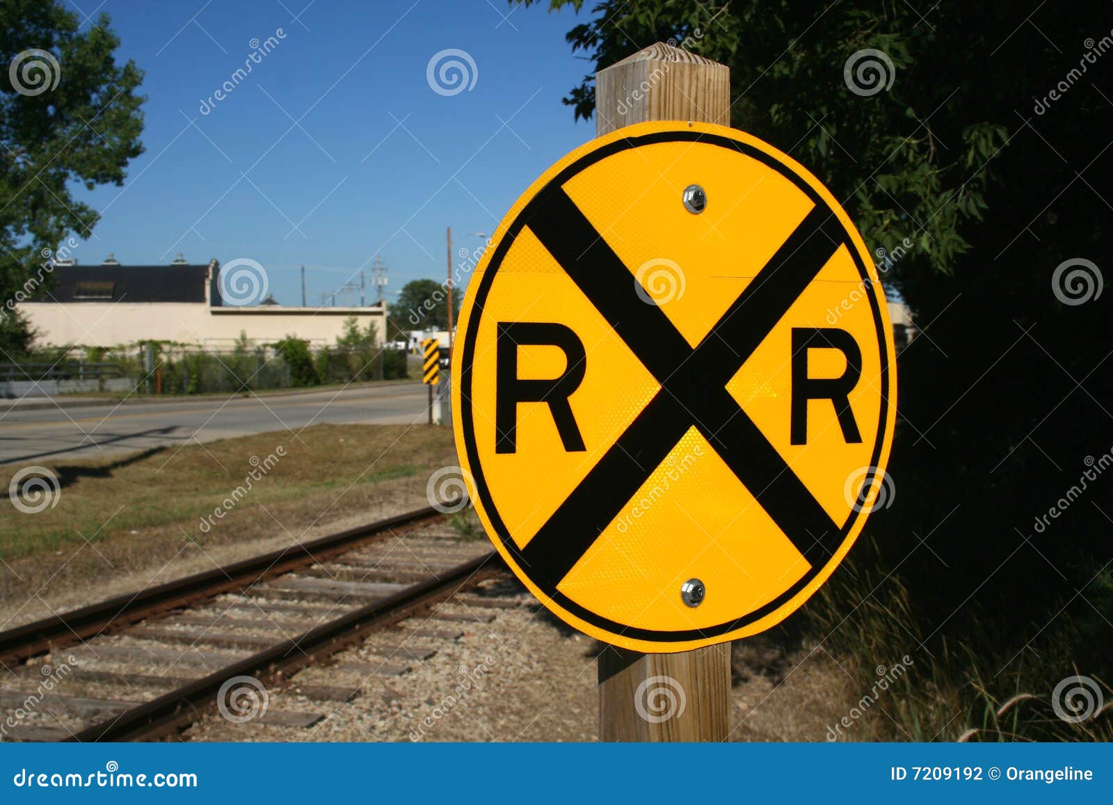 Railroad Sign stock photo. Image of railroad, grass, black - 7209192