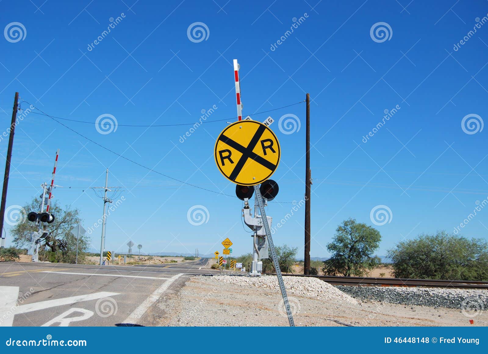 Railroad sign stock photo. Image of safety, road, warning - 46448148
