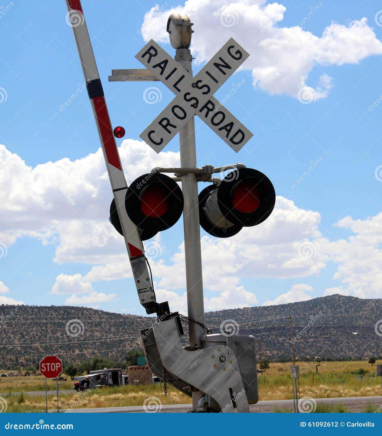 A railroad signal stock photo. Image of metallic, signal - 61092612